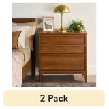 (2 pack) Better Homes & Gardens Greyson 3-Drawer Nightstand with USB ...