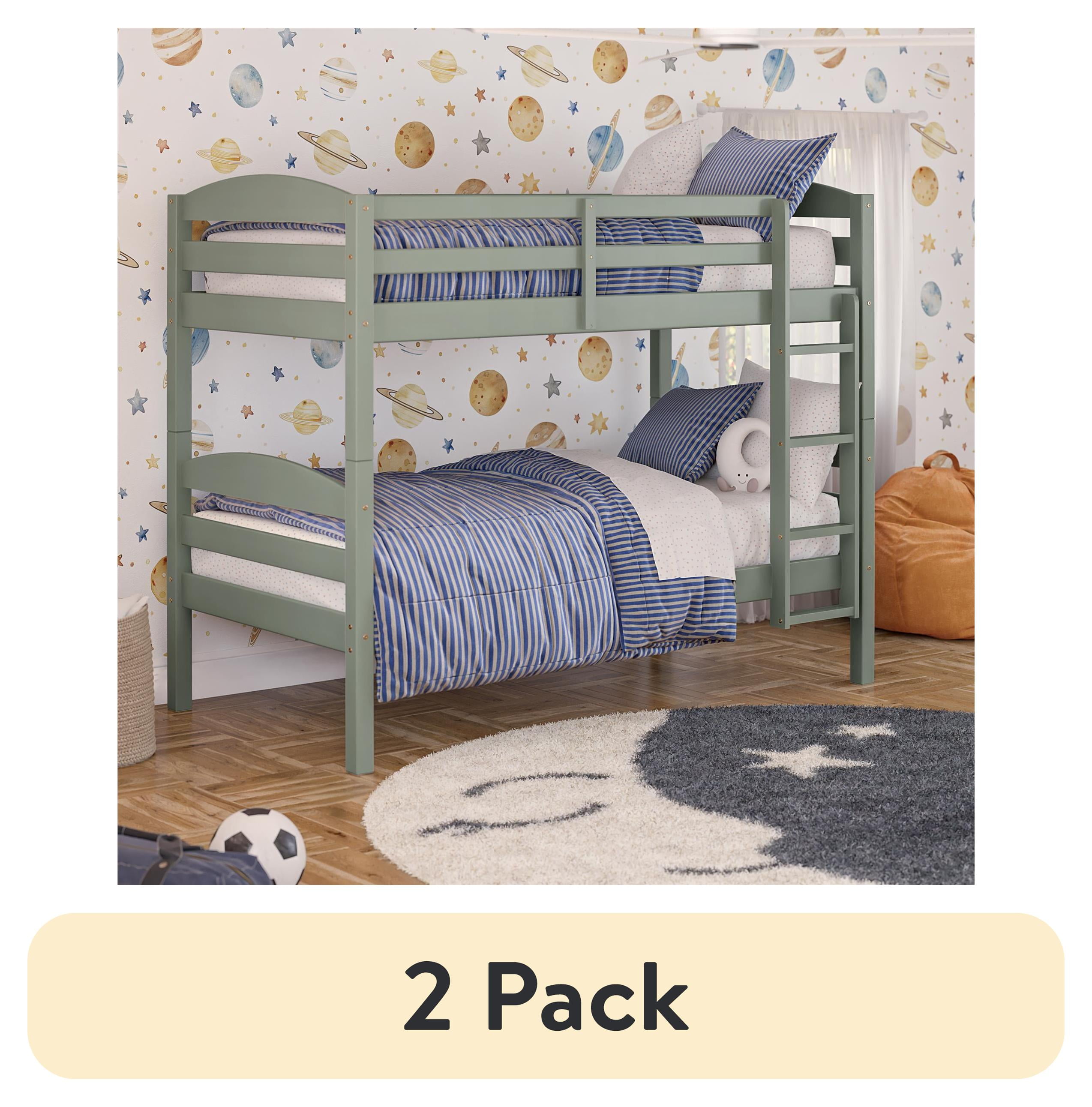 (2 pack) Better Homes & Gardens Leighton Kids Solid Wood Twin-over-Twin ...