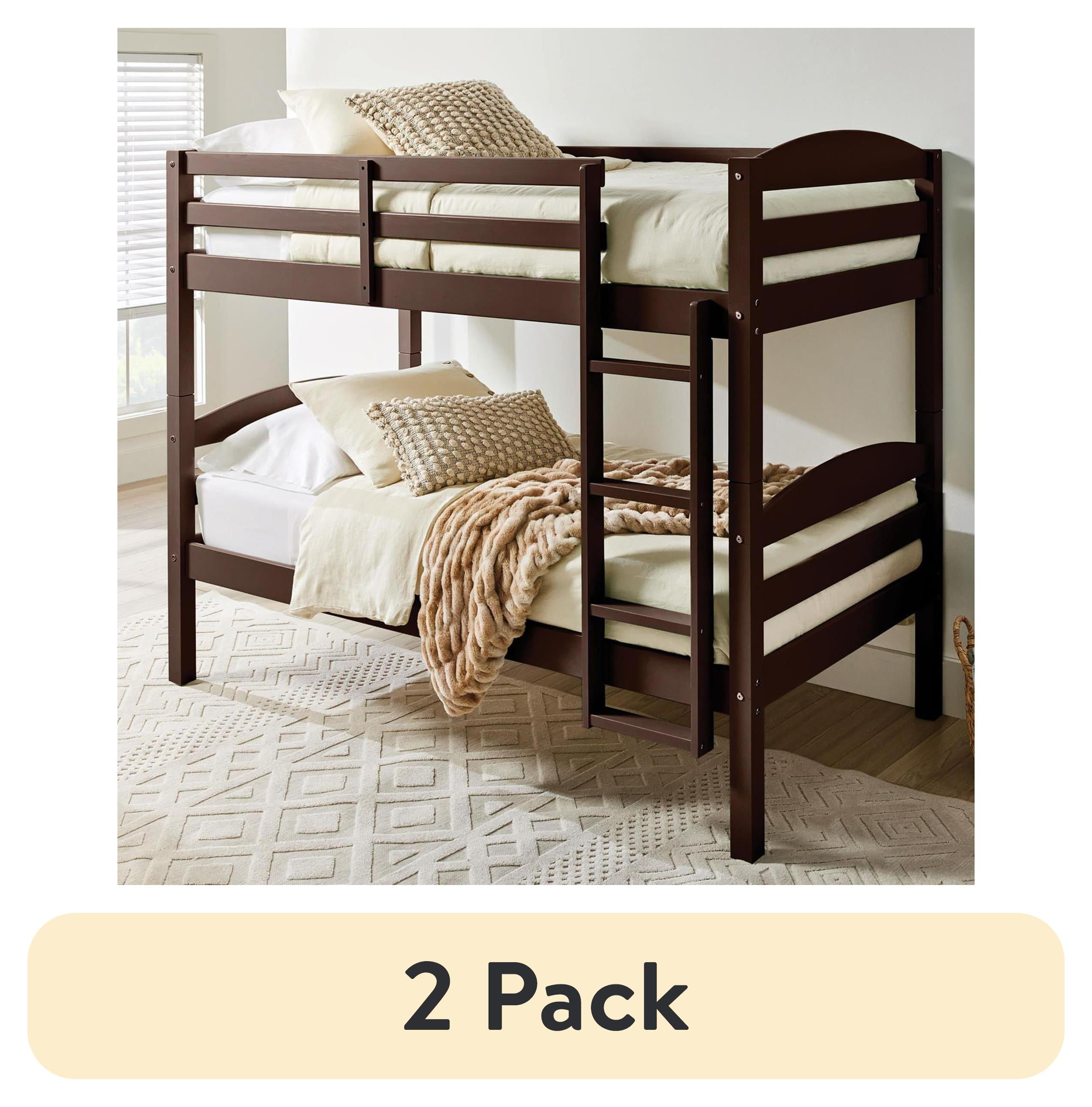 (2 pack) Better Homes & Gardens Leighton Solid Wood Twin-over-Twin ...