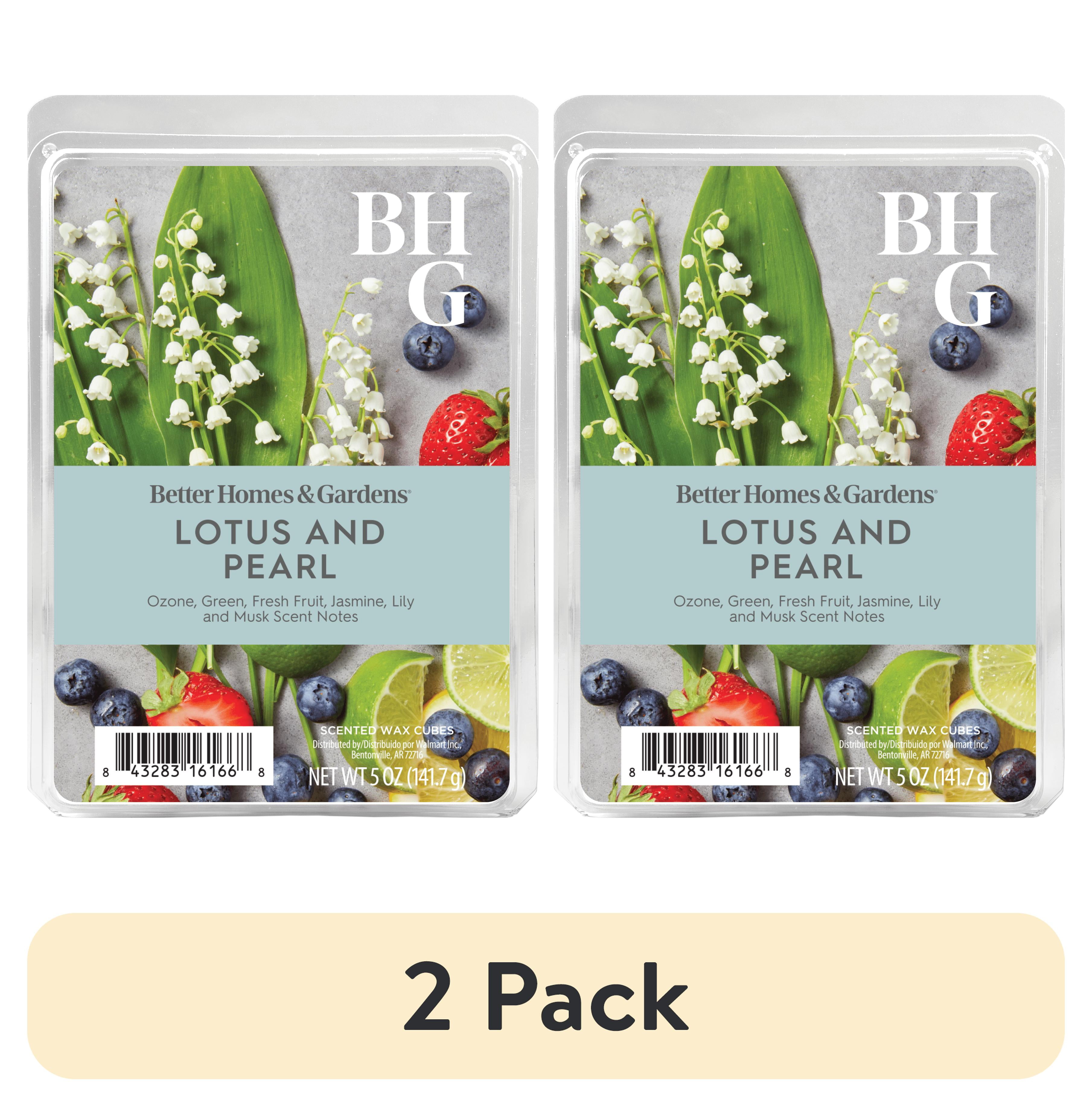 (2 pack) Better Homes & Gardens Lotus & Pearl Scented Wax Melts, 5 oz ...