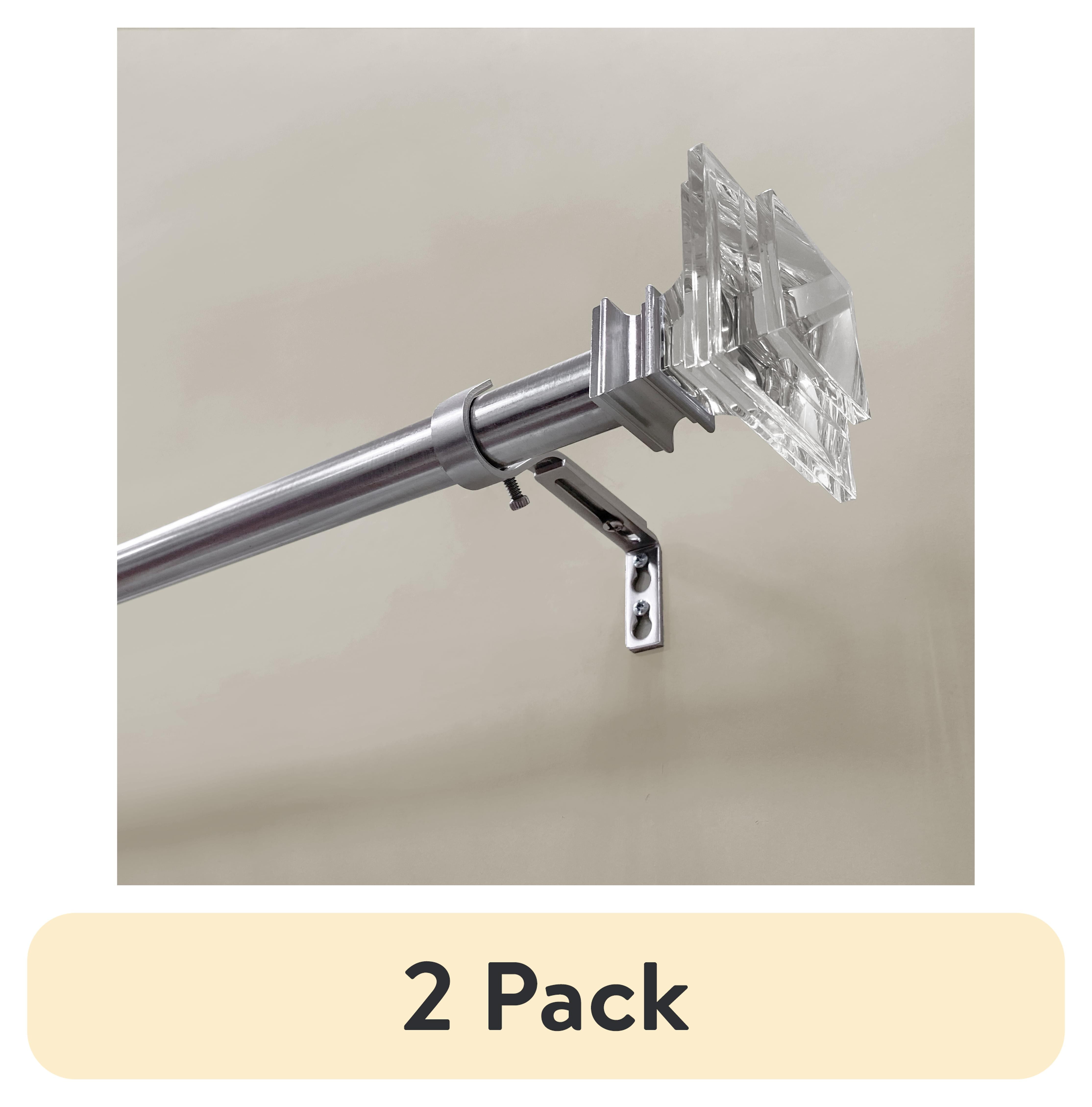 (2 pack) Better Homes & Gardens 1" Brushed Nickel Acrylic Square ...