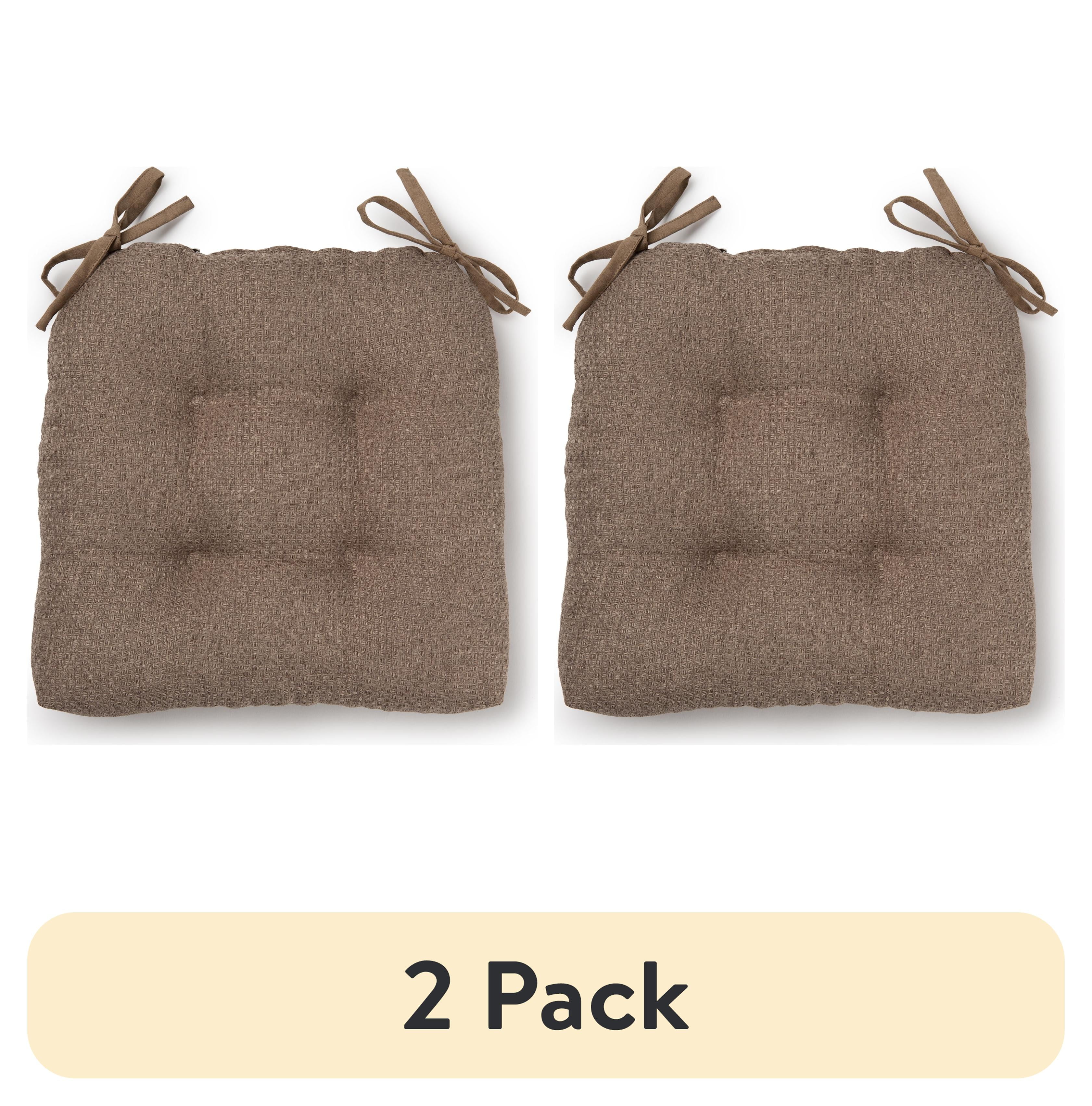 (2 pack) Better Homes & Gardens Shredded Memory Foam Chair Cushion, Tan ...