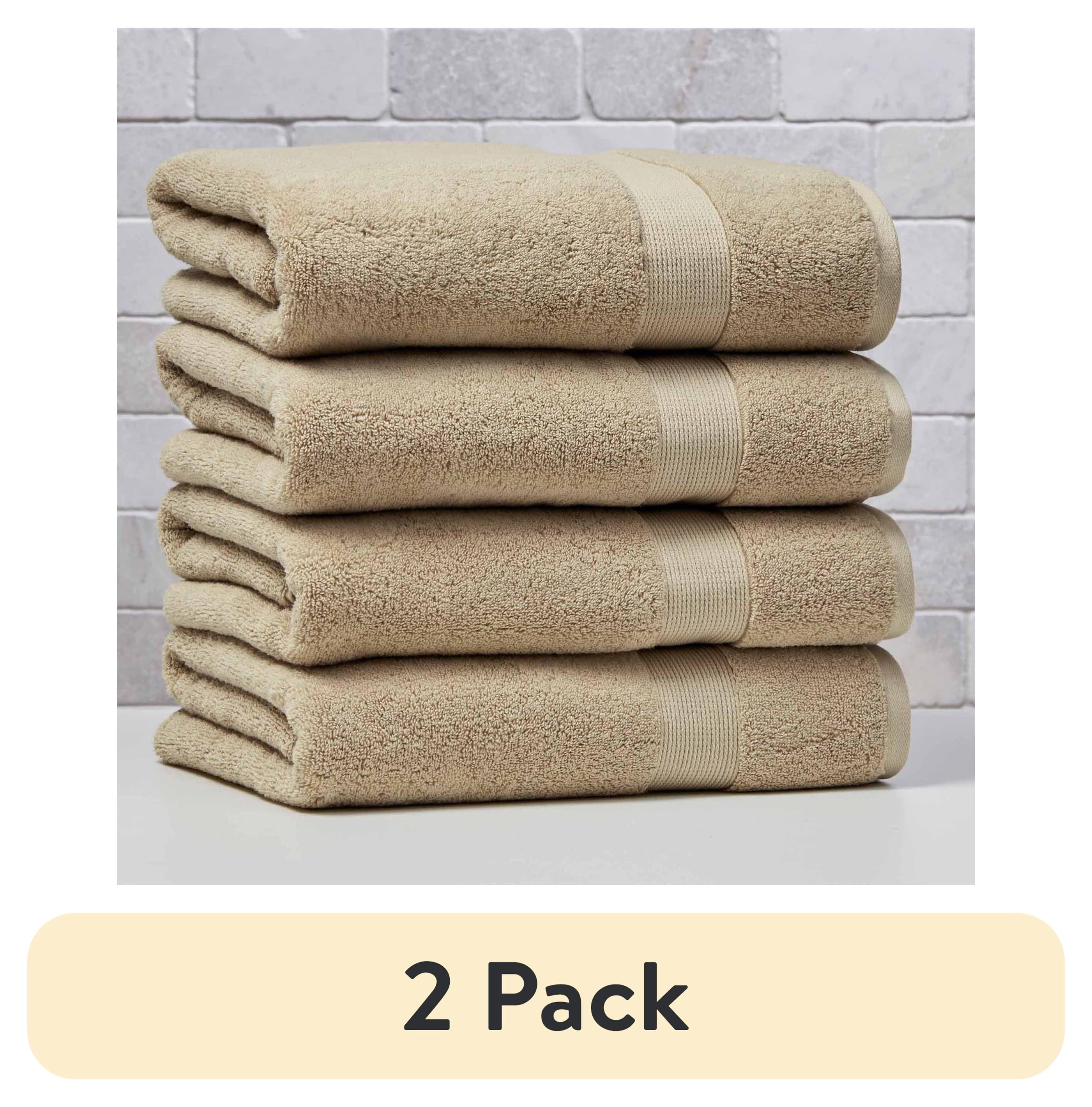 (2 pack) Better Homes & Gardens Signature Soft Solid Cotton 4 Piece ...