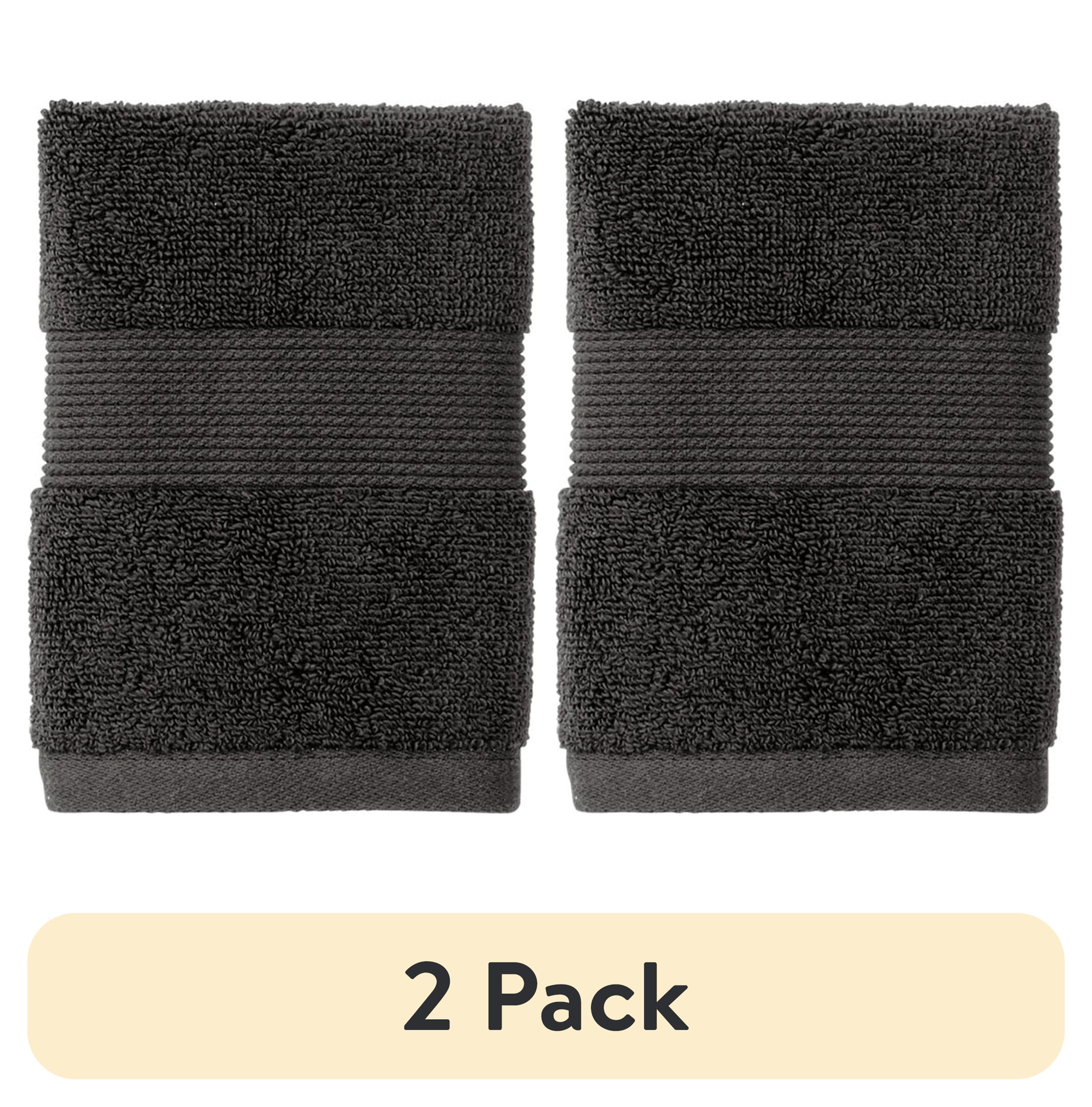 (2 pack) Better Homes & Gardens Signature Soft Solid Cotton Washcloth ...