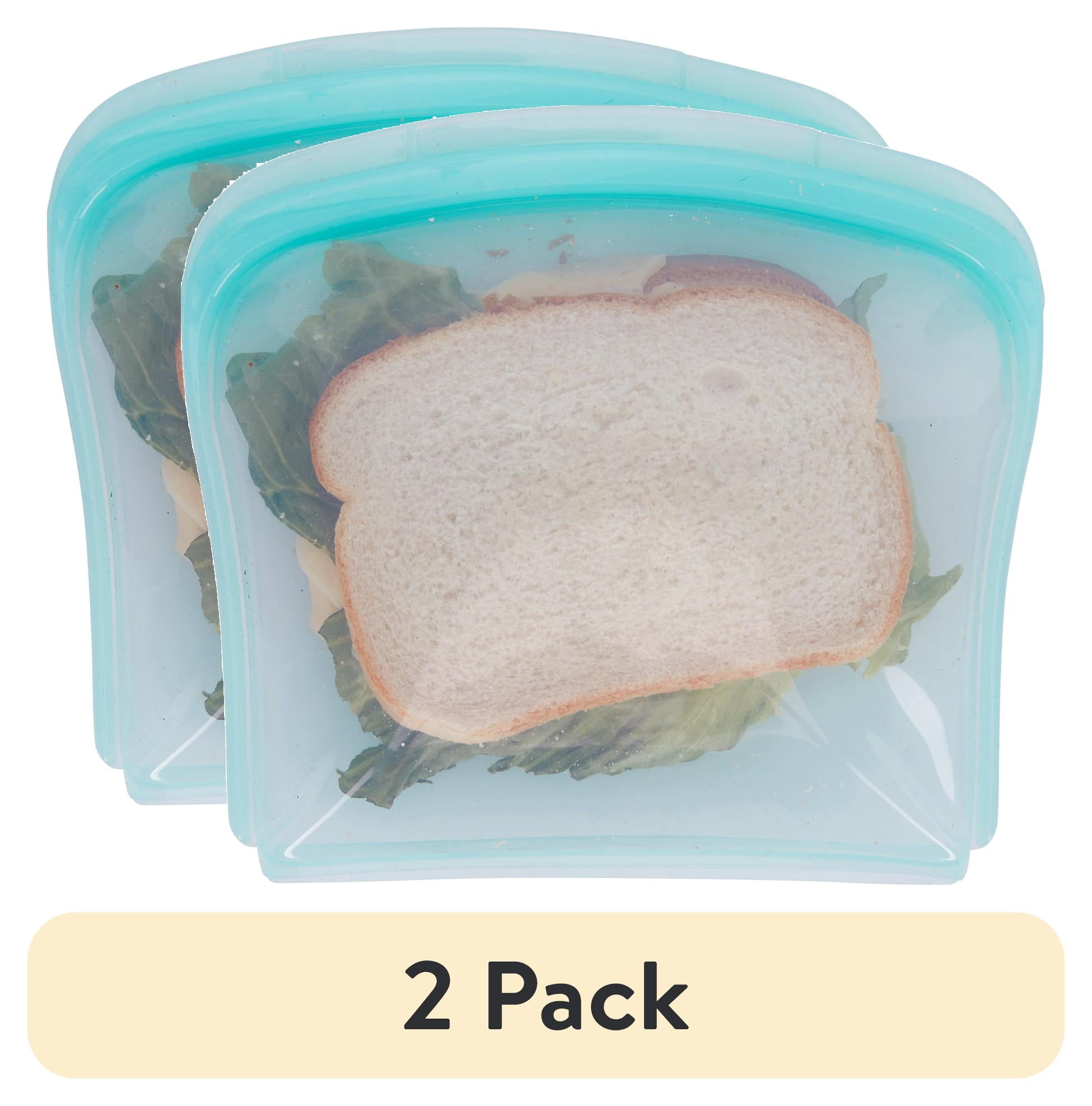 (2 pack) Better Homes & Gardens Reusable Silicone Sandwich Food Storage ...