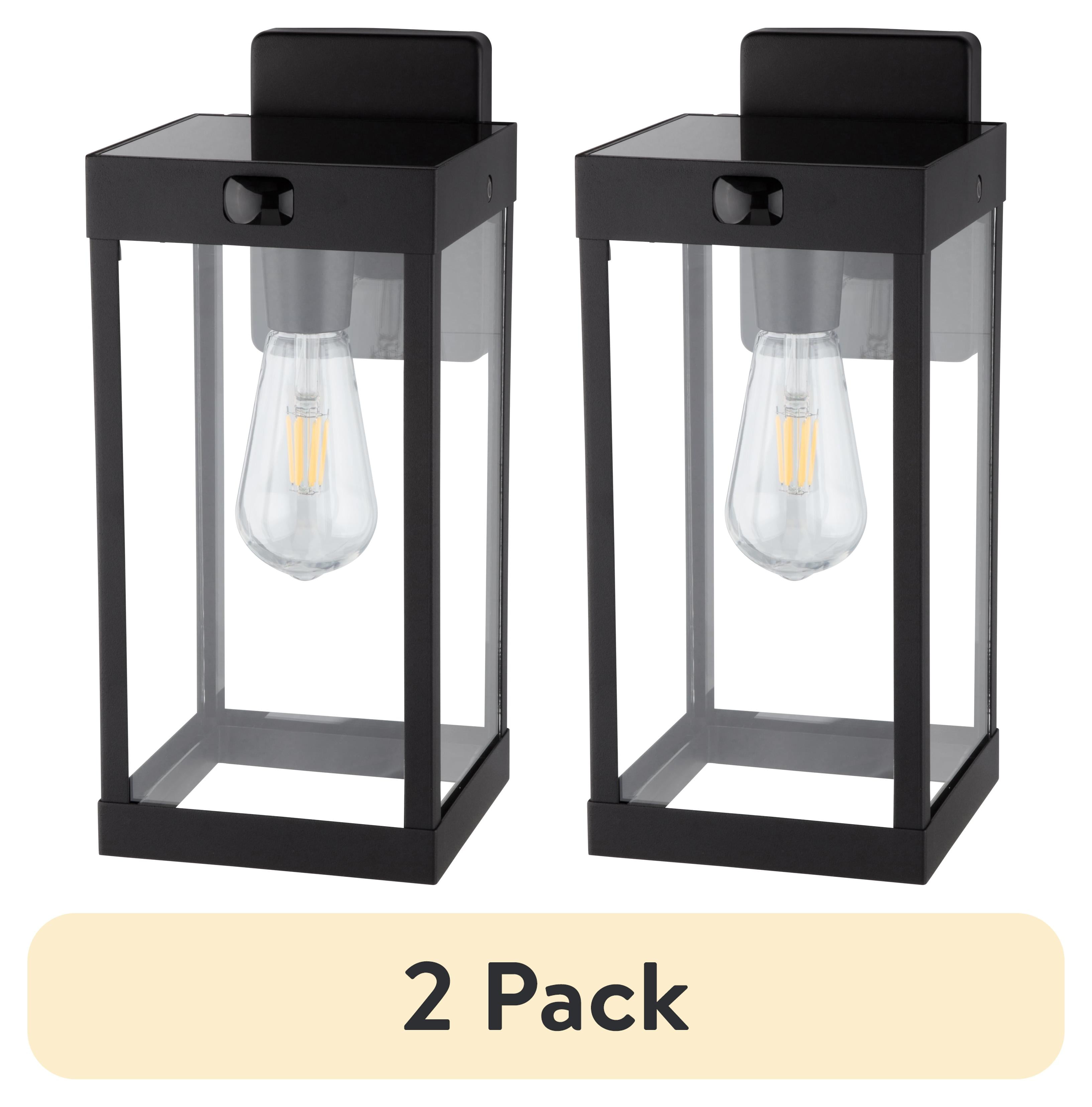 (2 pack) Better Homes & Gardens Solar Dusk to Dawn Decorative Outdoor ...