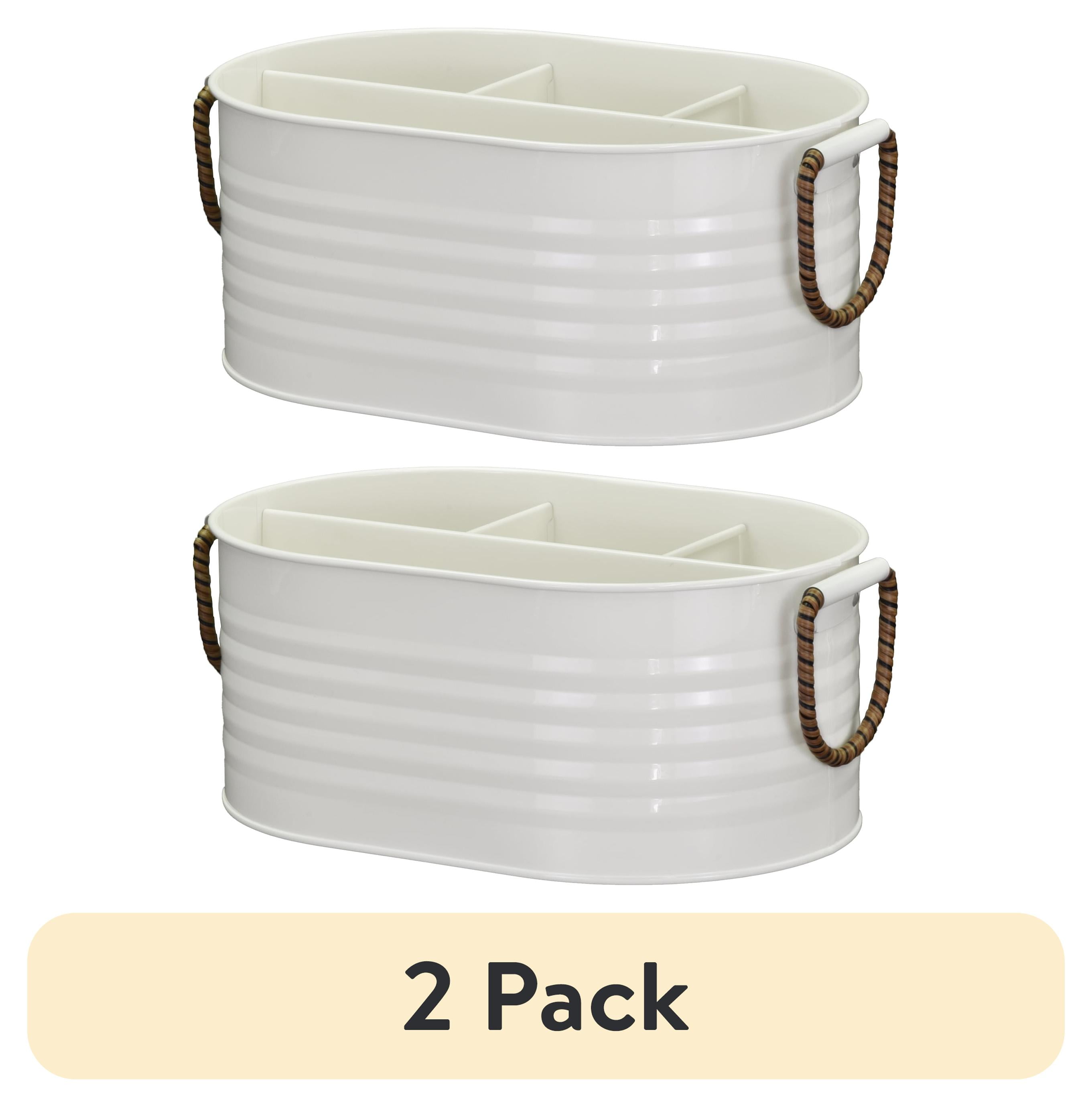 (2 pack) Better Homes & Gardens - Vanilla White Galvanized Utensil ...