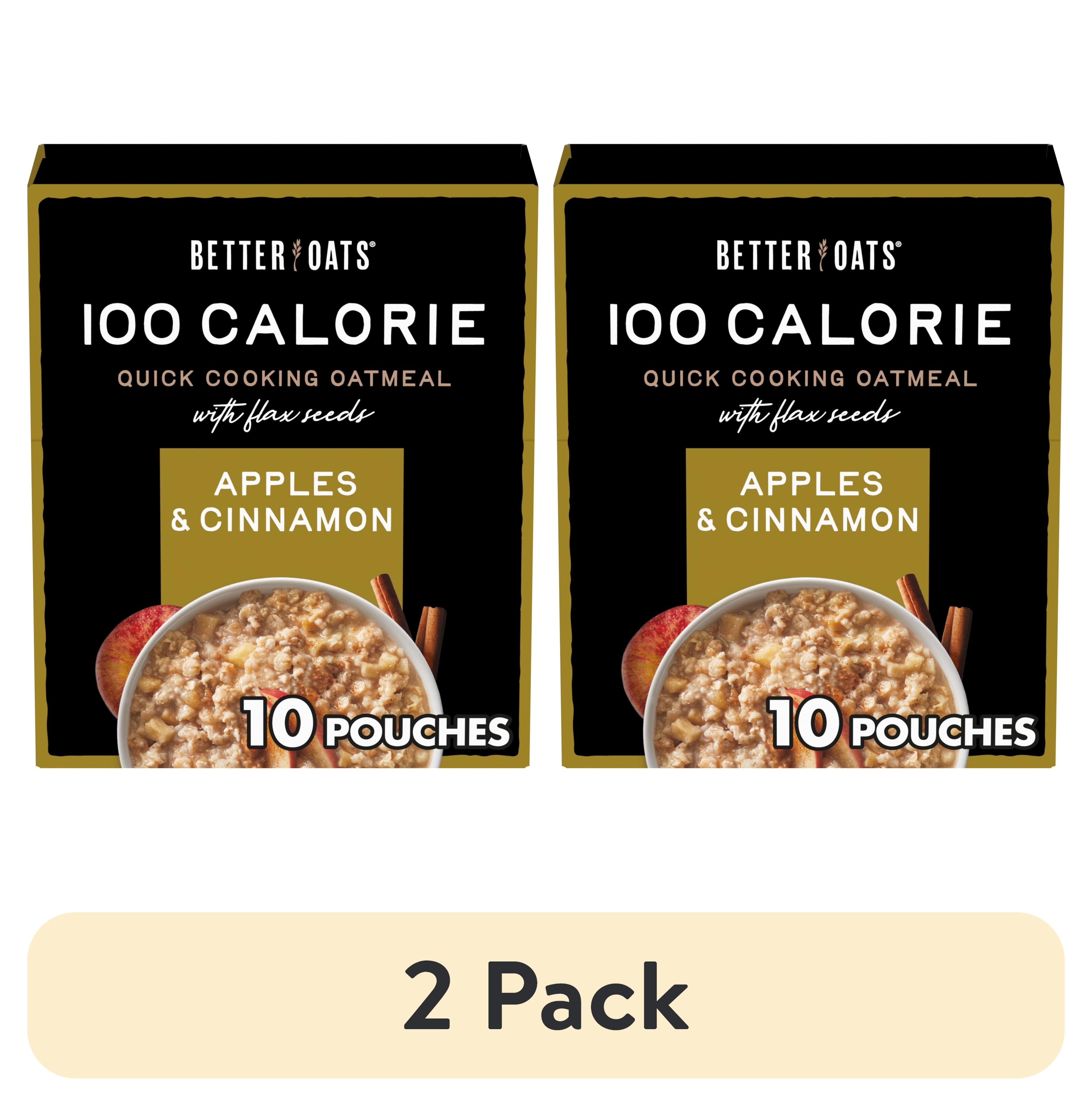 (2 pack) Better Oats 100 Calorie Apples and Cinnamon Oatmeal with Flax ...