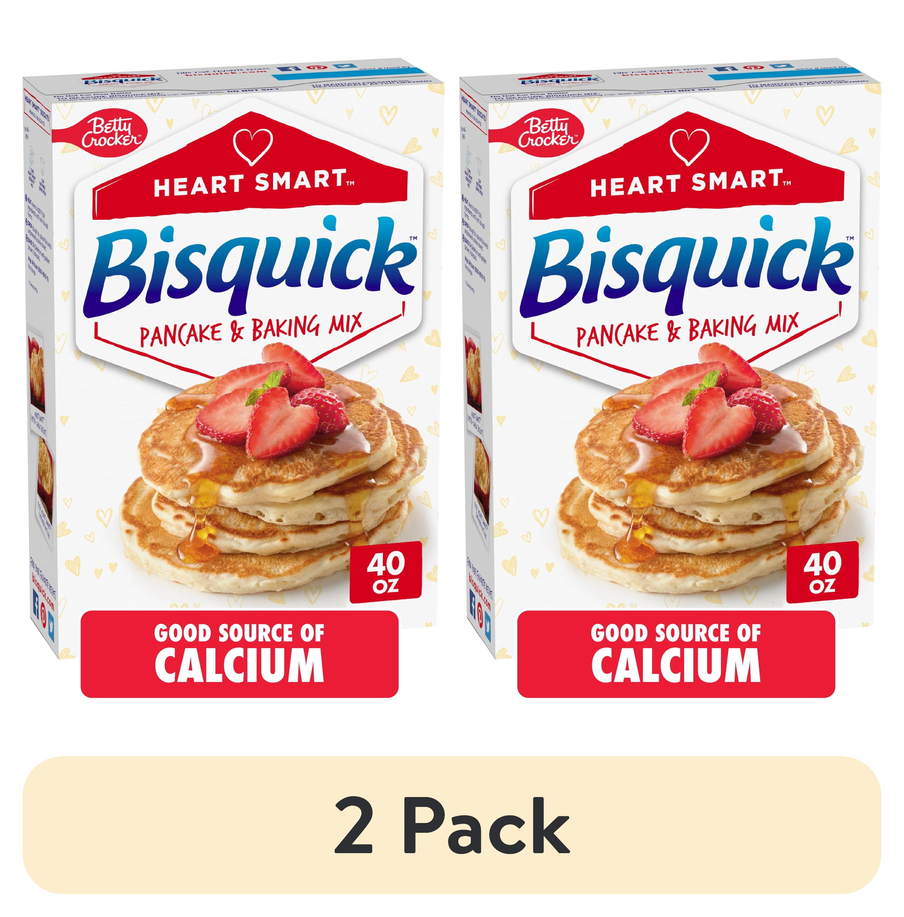 (2 pack) Betty Crocker Bisquick Pancake and Baking Mix, Cholesterol ...