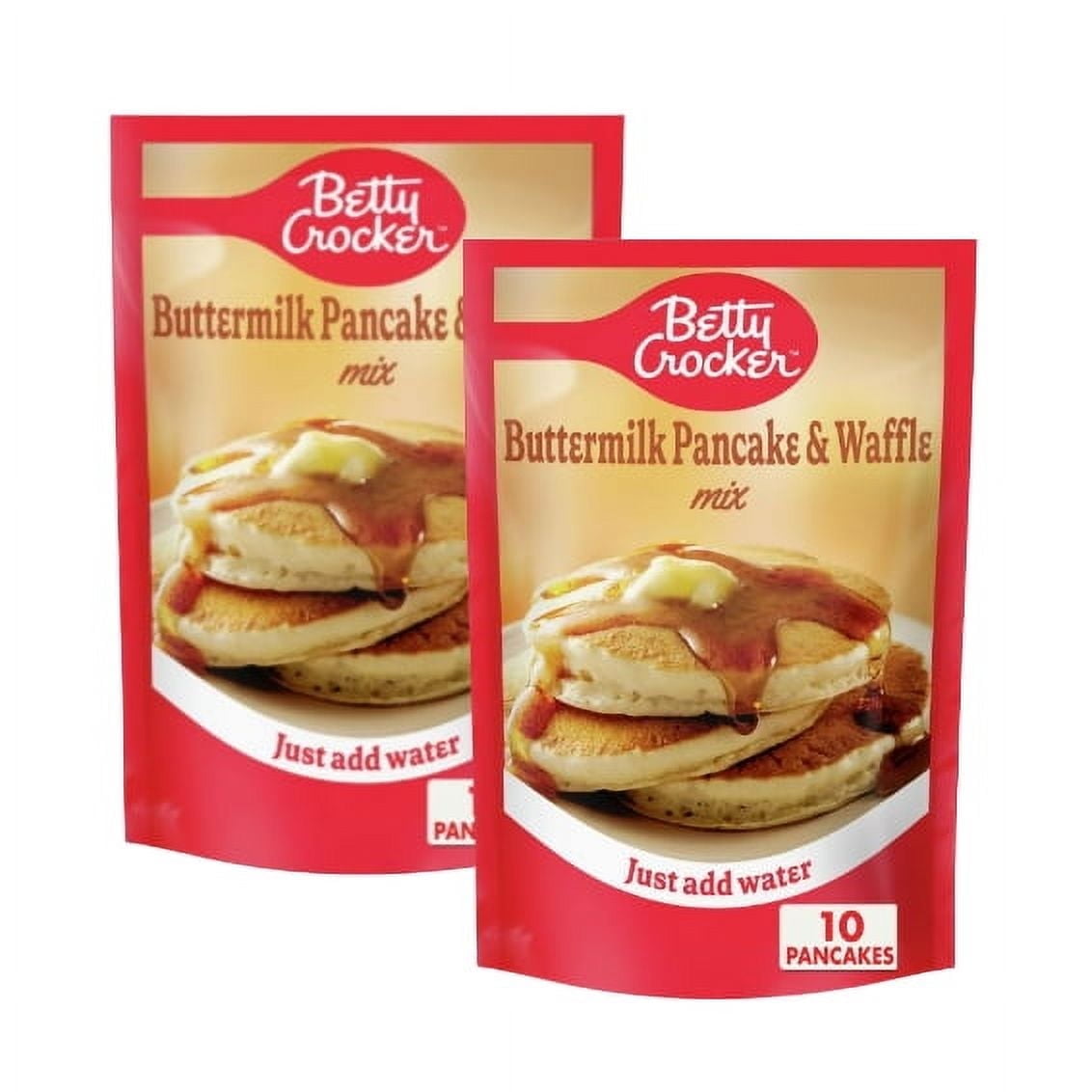 (2 pack) Betty Crocker Buttermilk Pancake and Waffle Mix, 6.75 oz ...