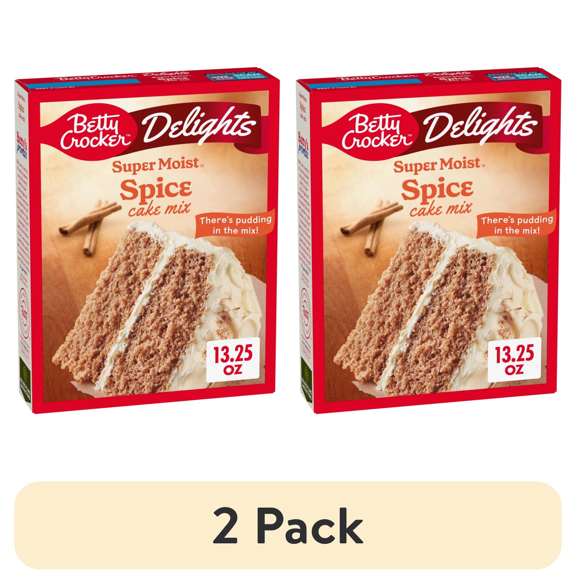 (2 pack) Betty Crocker Delights Super Moist Spice Cake Mix (13.25 oz ...