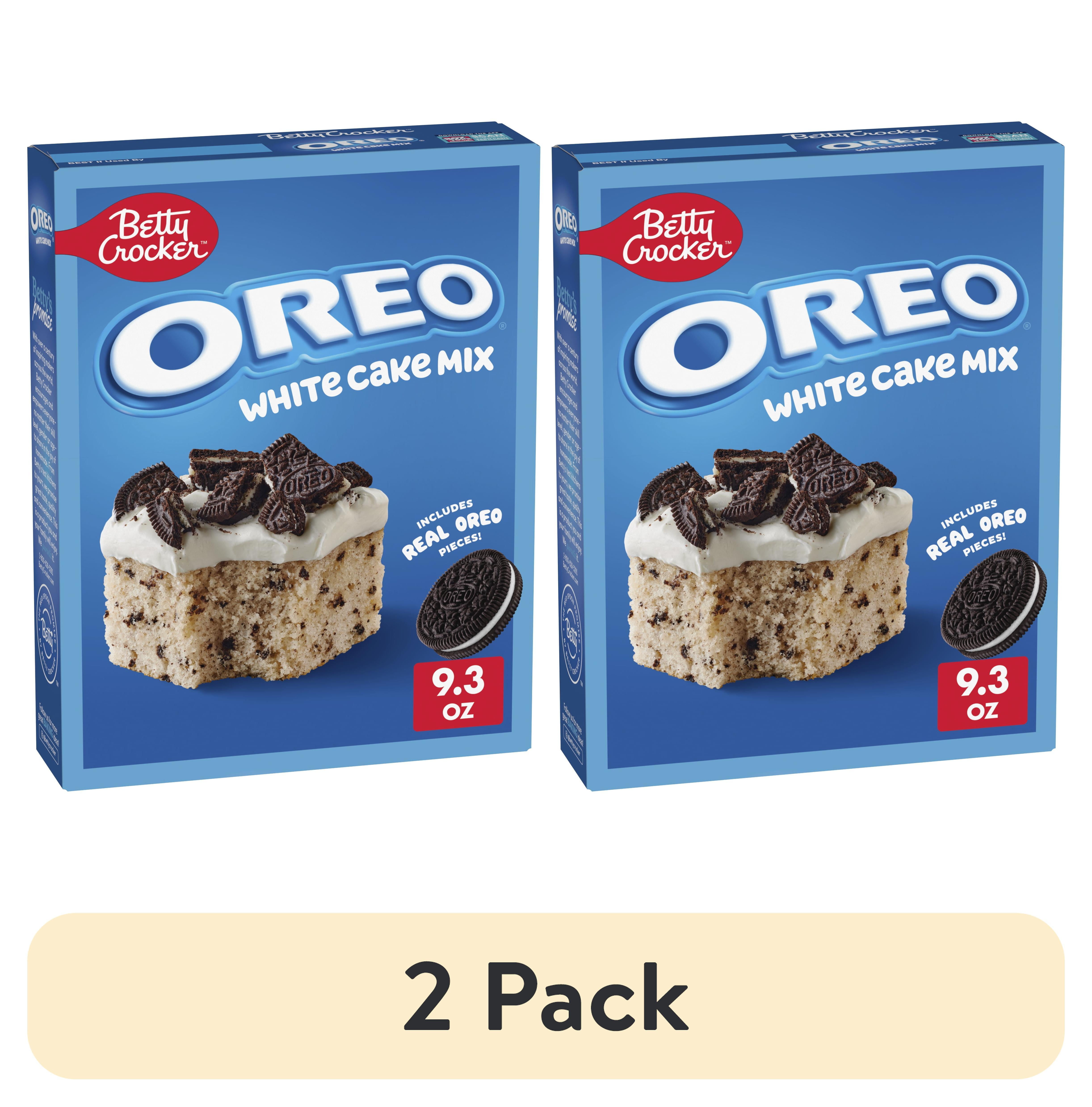 (2 pack) Betty Crocker OREO White Cake Mix, White Cake Baking Mix With ...