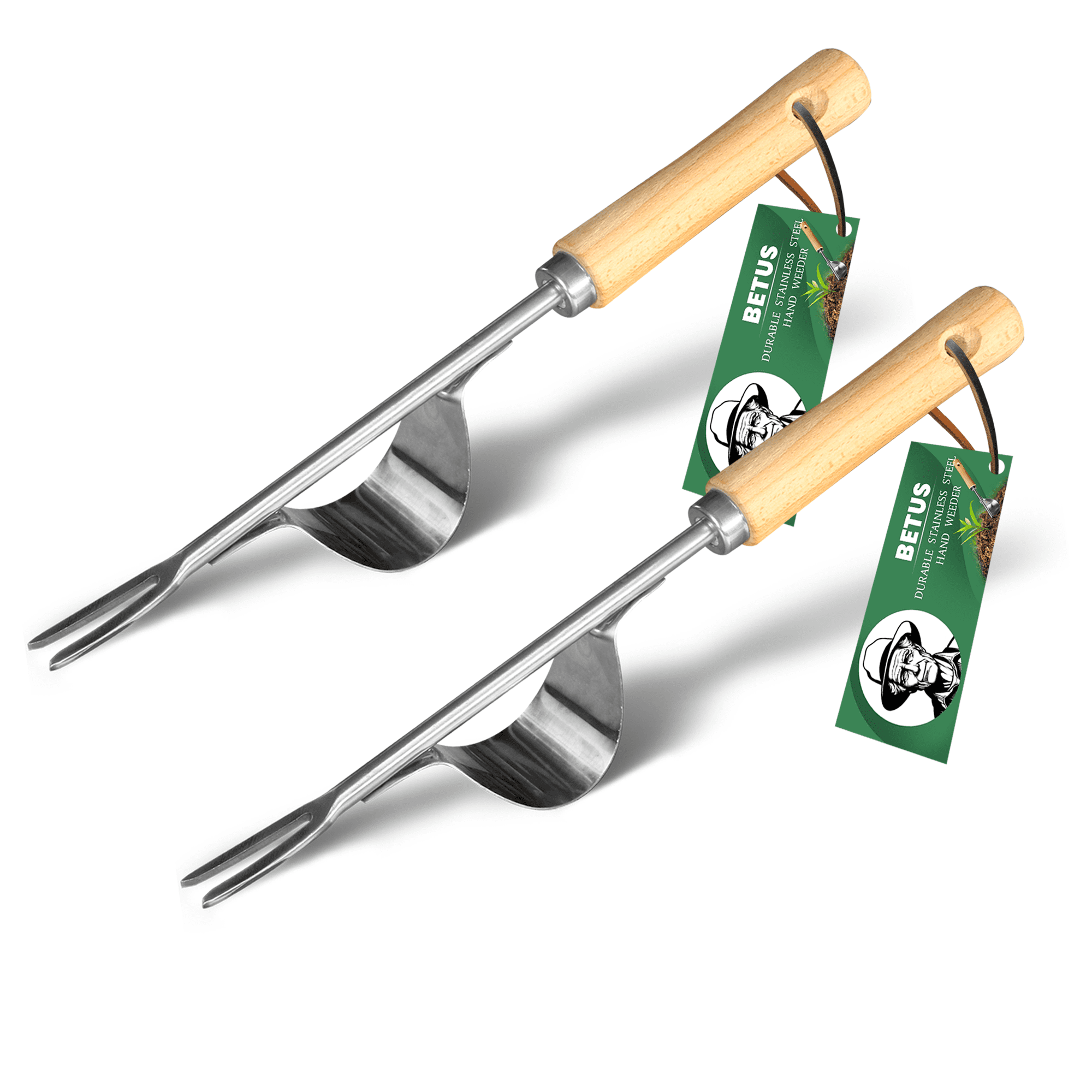 (2 pack) Betus Manual Hand Weeder - Bend-Proof Leverage Base for Super ...