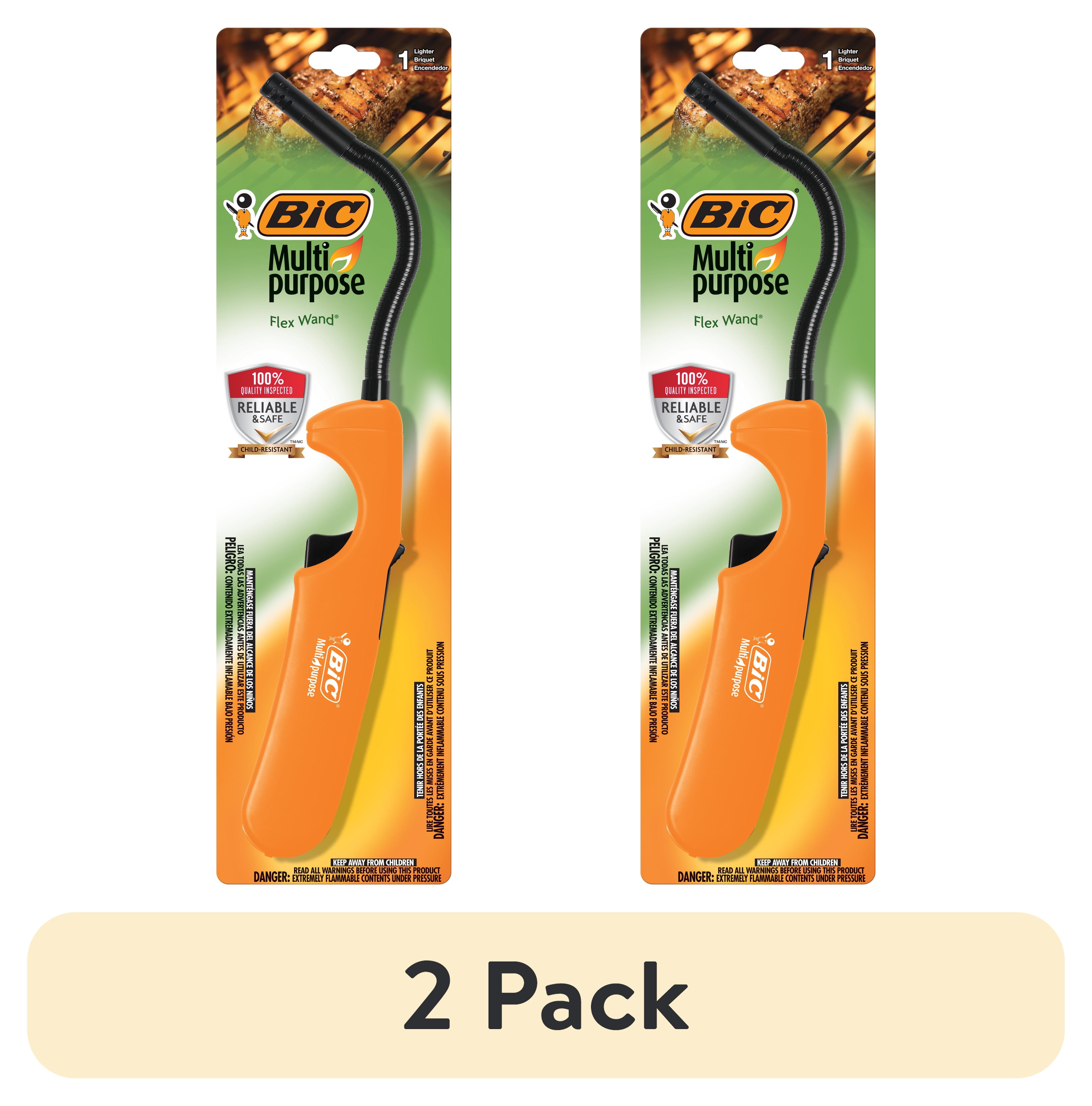 (2 pack) Bic 1 Pack Flex Utility Lighter, Flexible Wand, Multi Purpose ...