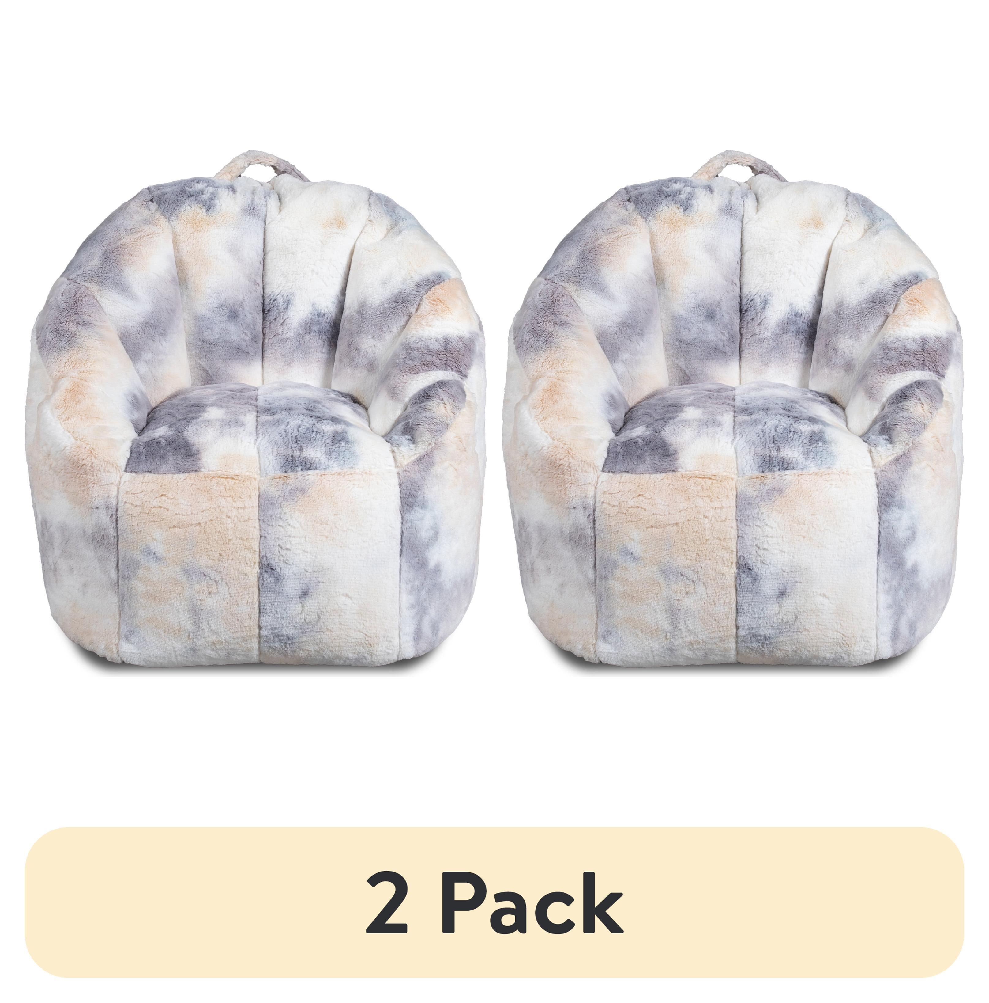 (2 pack) Big Joe Joey Bean Bag Chair, Plushie, Kids/Teens, 2.5ft, Beige ...