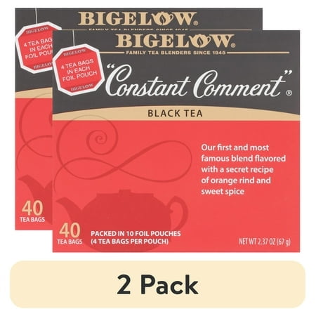 (2 pack) Bigelow Constant Comment, Black Tea Bags, 40 Count - Walmart.com
