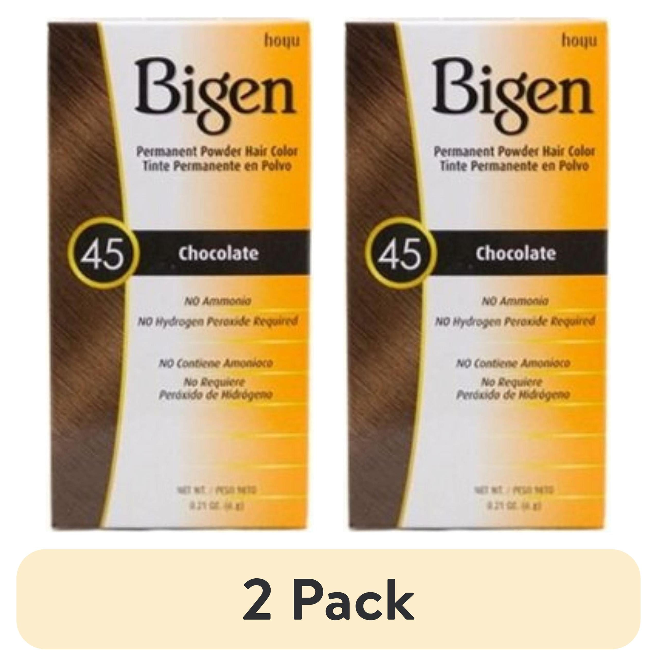 (2 pack) Bigen Powder Hair Color, Chocolate - Walmart.com