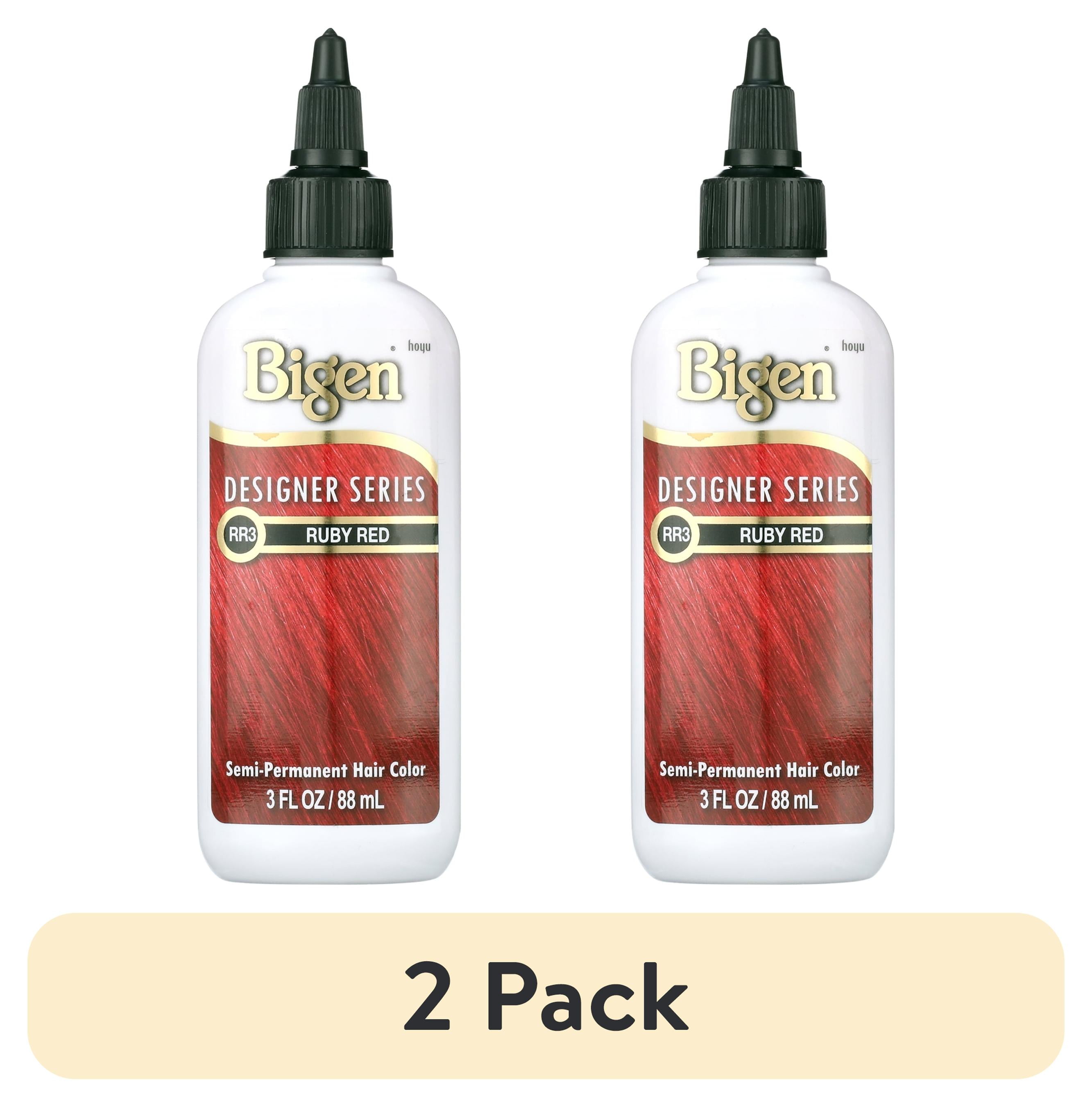 (2 pack) Bigen Semi Permanent Hair Color, RR3 Intense Ruby Red, 3 fl oz ...
