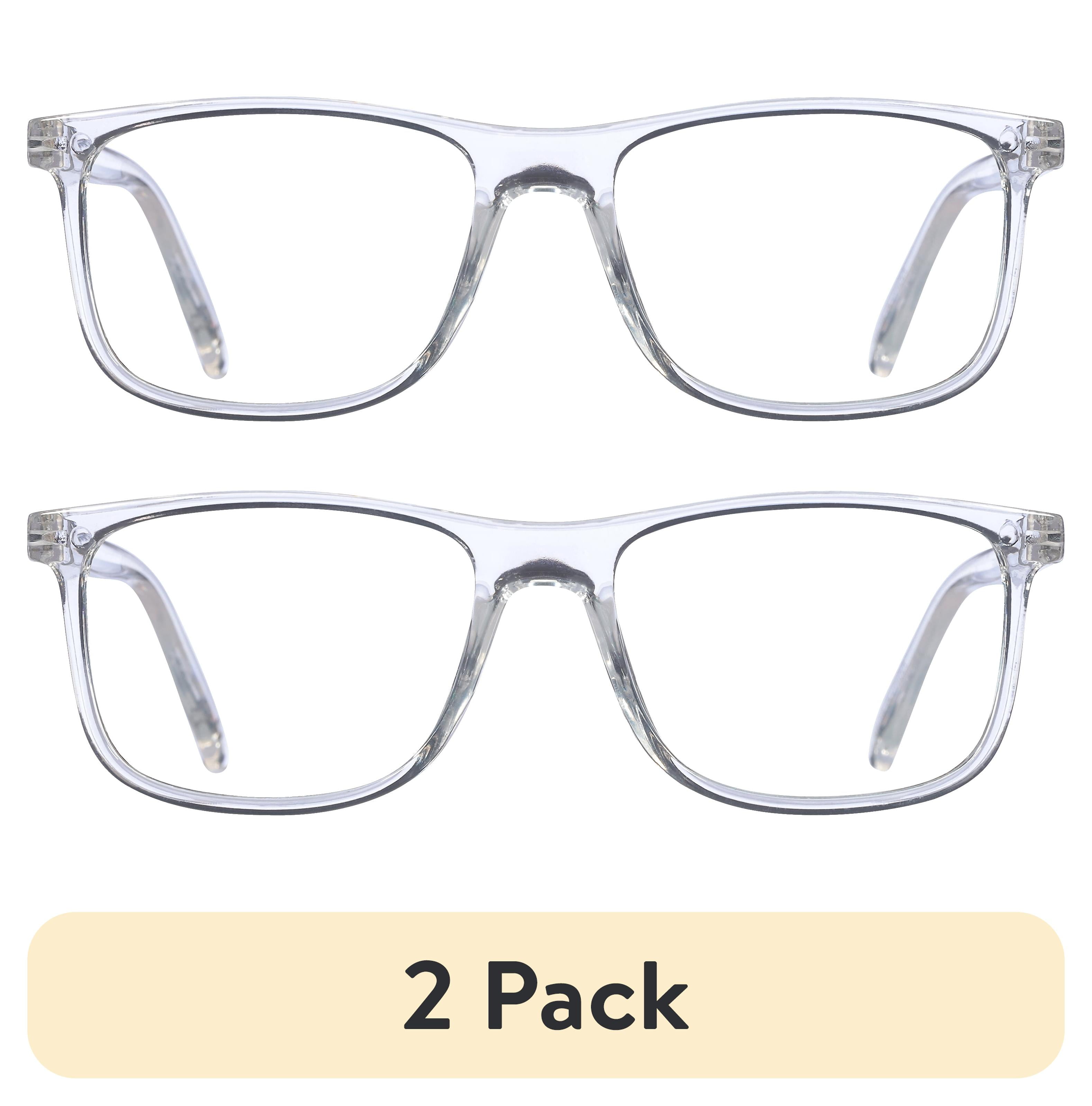 (2 pack) B.E Bio Eyes Mens Rectangular Reading Glasses Made from ...