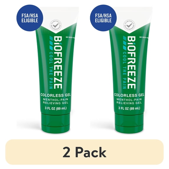 (2 pack) Biofreeze Pain Relief Gel, Back Knee Muscle Joint and ...