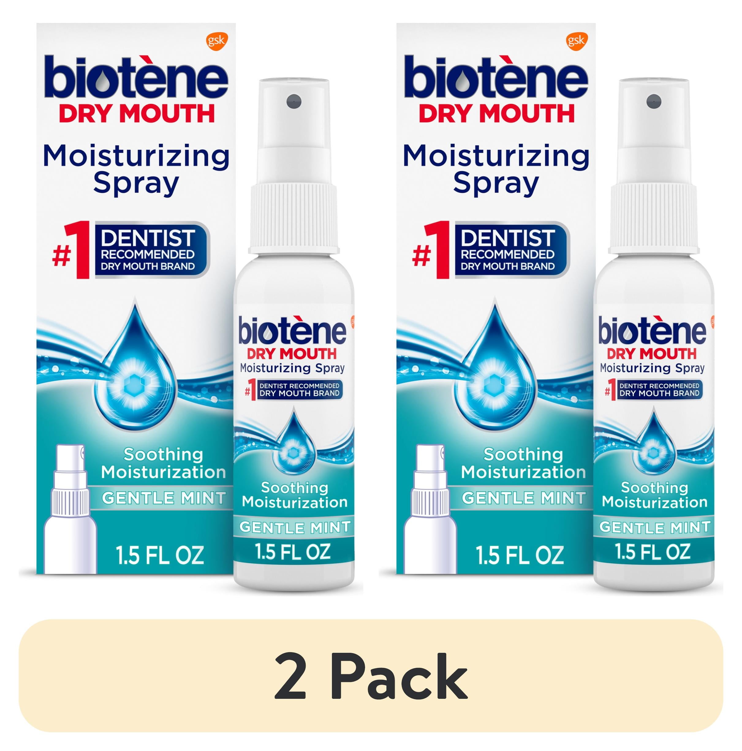 (2 pack) Biotene Dry Mouth and Fresh Breath Moisturizing Spray, Gentle ...