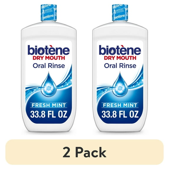 (2 pack) Biotene Oral Rinse Moisturizing Mouthwash for Dry Mouth Relief ...