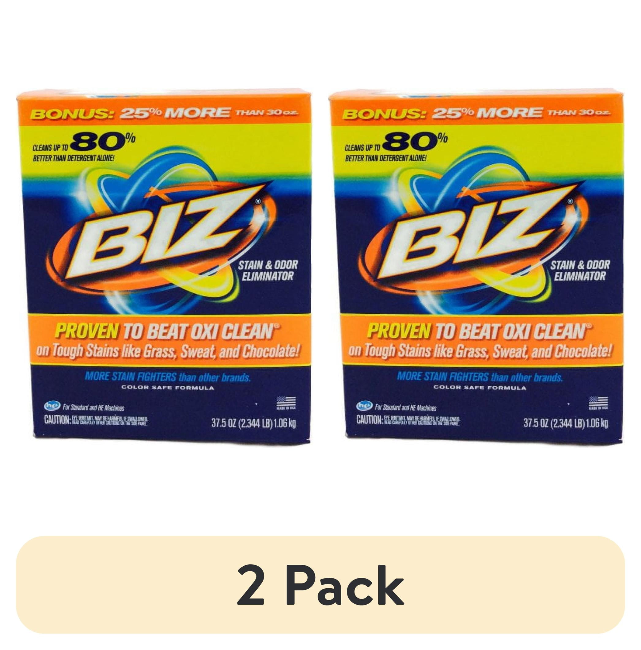 (2 pack) Biz Powder Stain and Odor Eliminator on Tough Stains like ...
