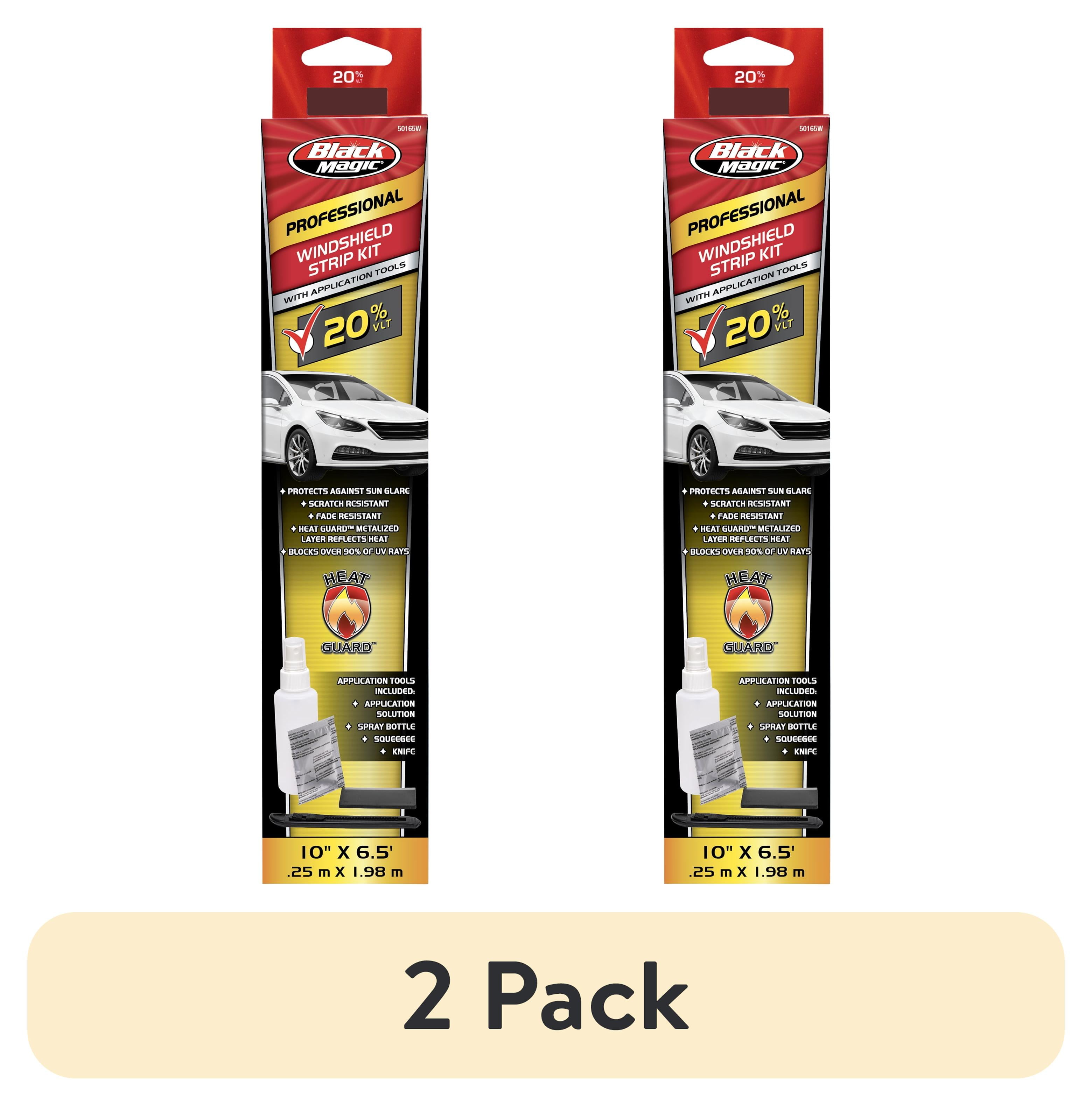 (2 pack) Black Magic Professional 20% VLT Windshield Glare Strip Kit ...