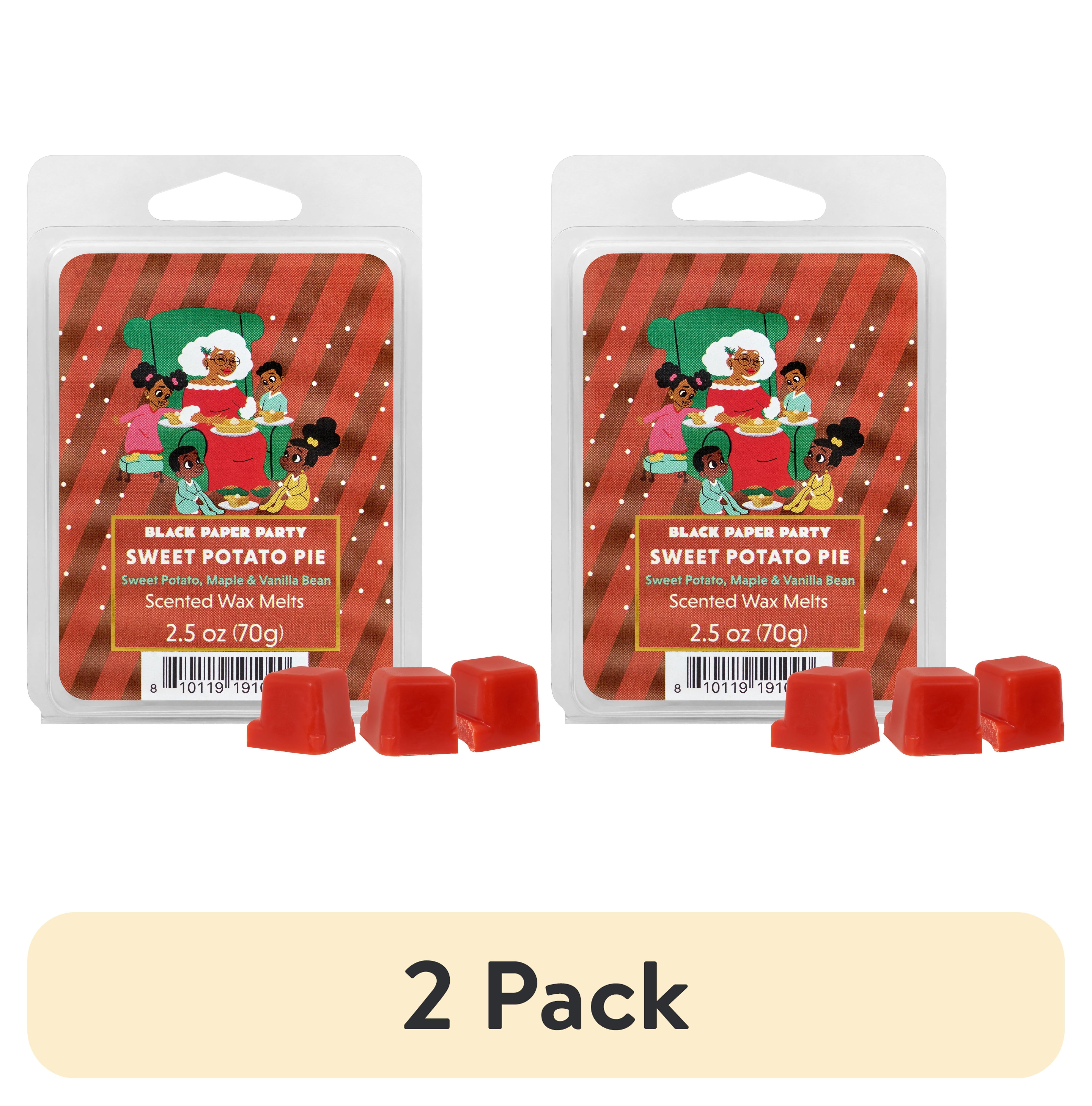 (2 pack) Black Paper Party Christmas Wax Melt, Sweet Potato Pie Scent ...