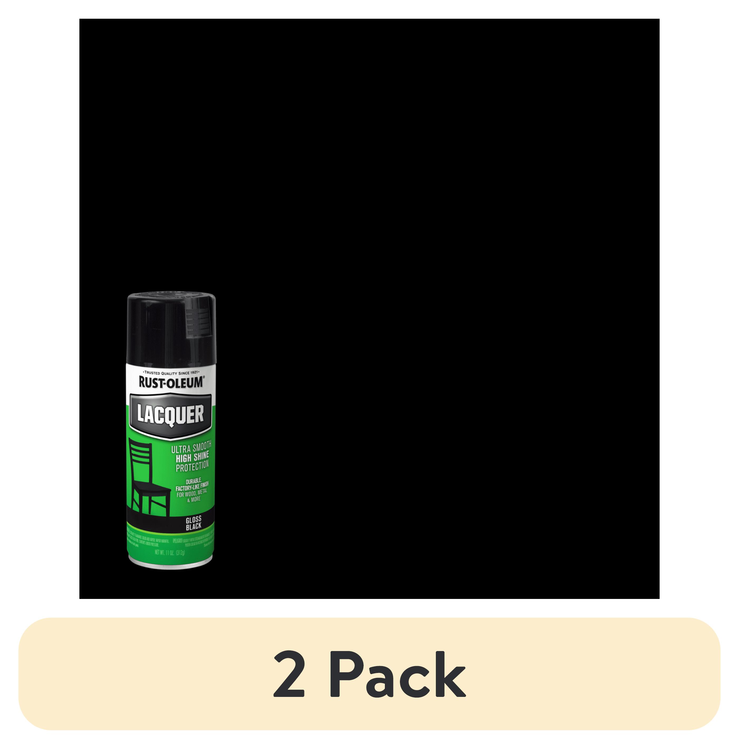 (2 pack) Black, Rust-Oleum Specialty Lacquer Gloss Spray Paint-1905830 ...