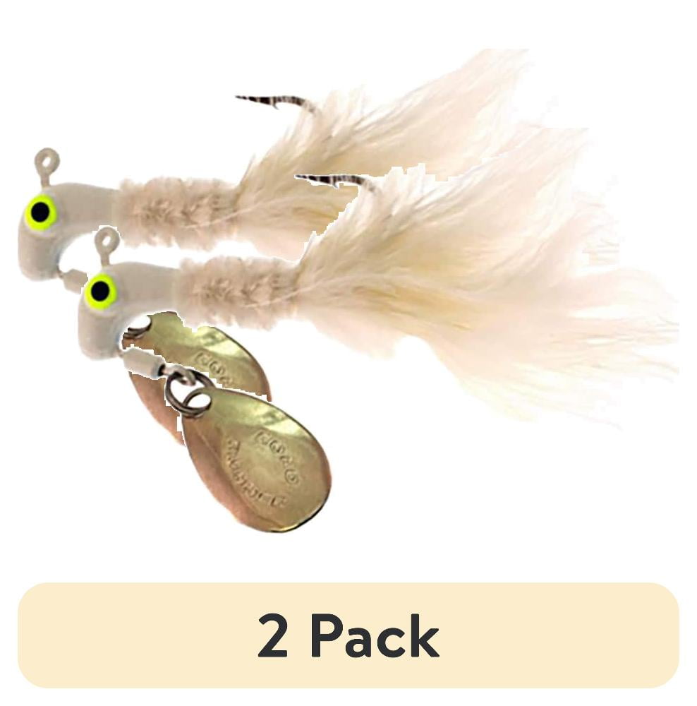 (2 pack) Blakemore B2-1003-001 Road Runner Marabou Jighead 1/8oz, White ...