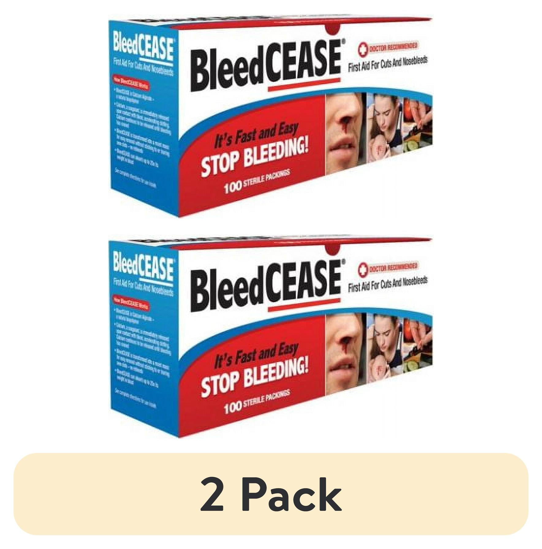 (2 pack) BleedCEASE First Aid for Cuts and Nosebleeds Sterile Packings ...