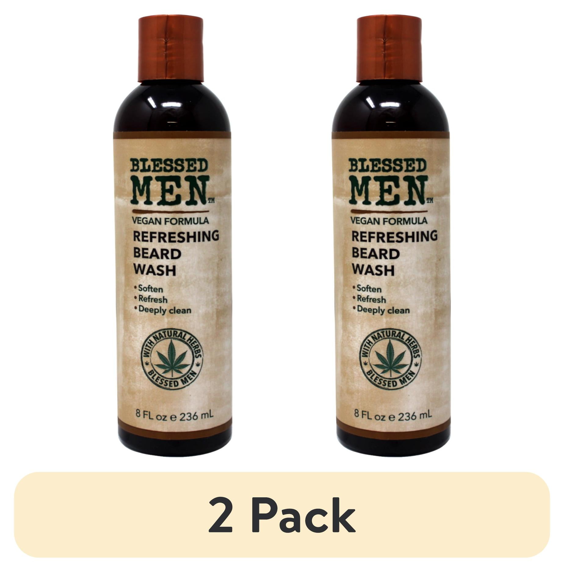 (2 pack) Blessed Men Refreshing Beard Wash, Deeply Clean with Natural ...