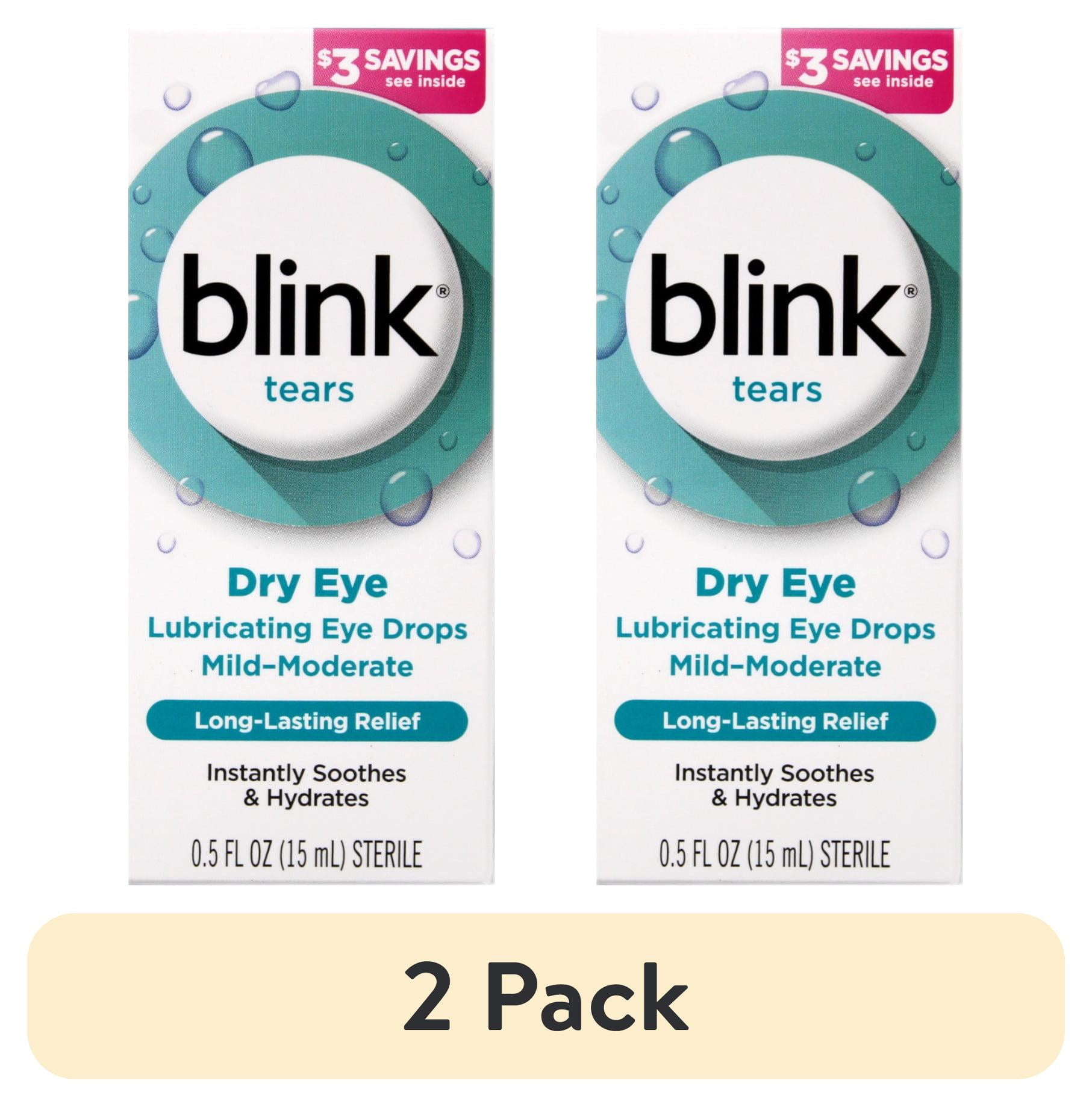 (2 pack) Blink Tears Lubricating Eye Drops Mild-Moderate Dry Eye 0.5 Fl ...