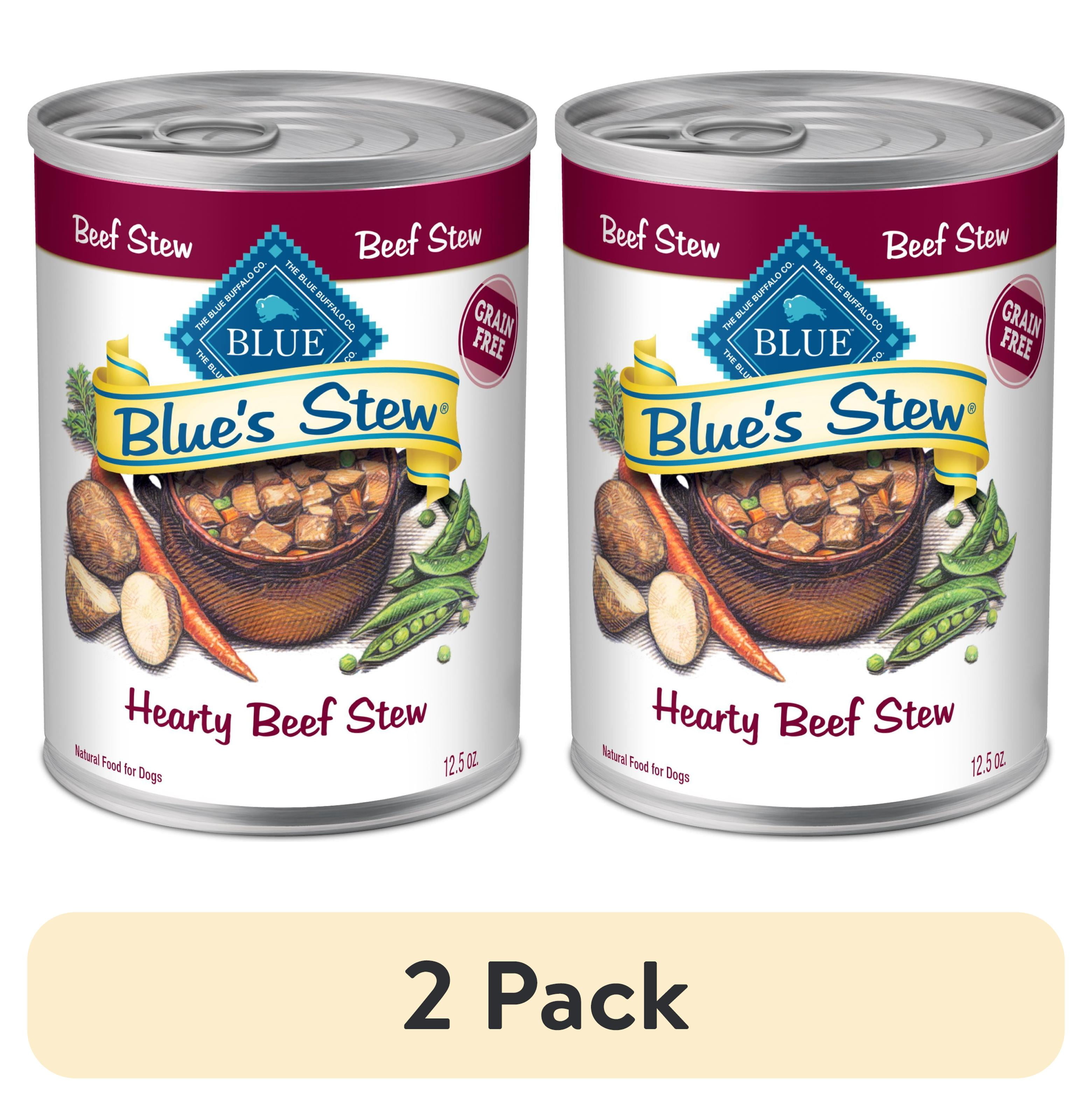 (2 pack) Blue Buffalo Blue's Stew Grain-Free Wet Dog Food, Hearty Beef ...