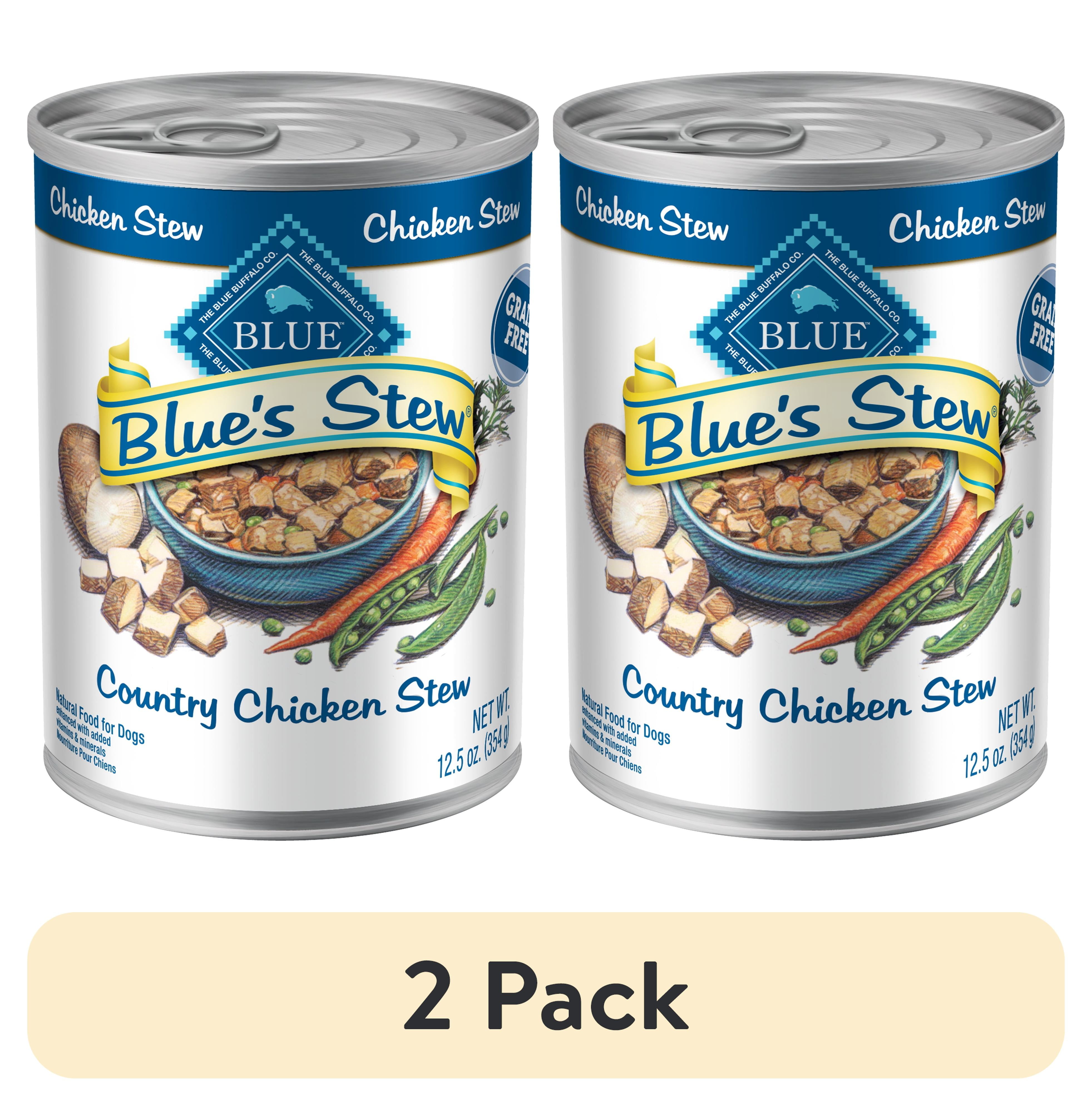 (2 pack) Blue Buffalo Blue's Stew Natural Wet Dog Food, Country Chicken ...