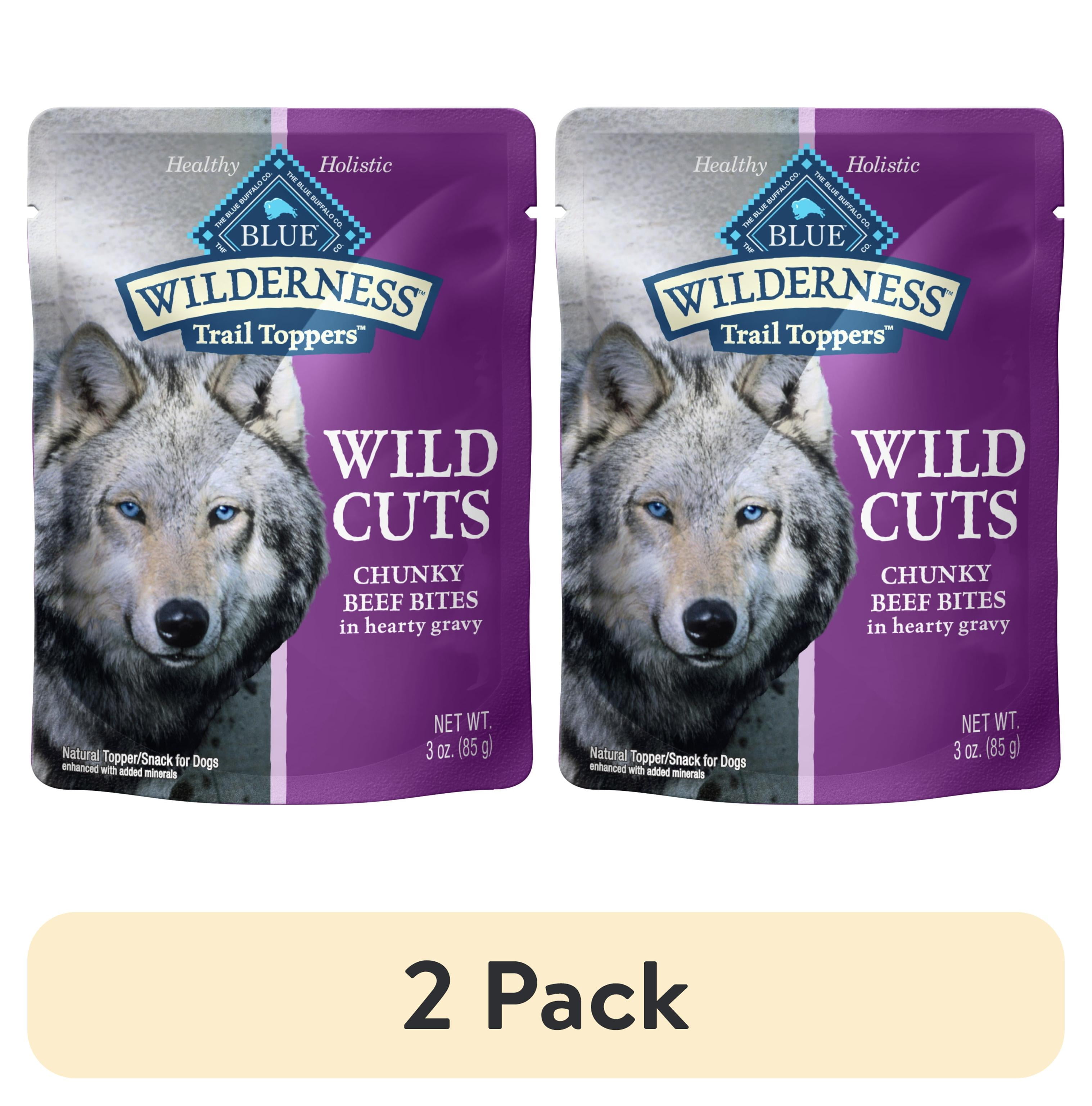 (2 pack) Blue Buffalo Wilderness Trail Toppers Wet Dog Food, Chunky ...