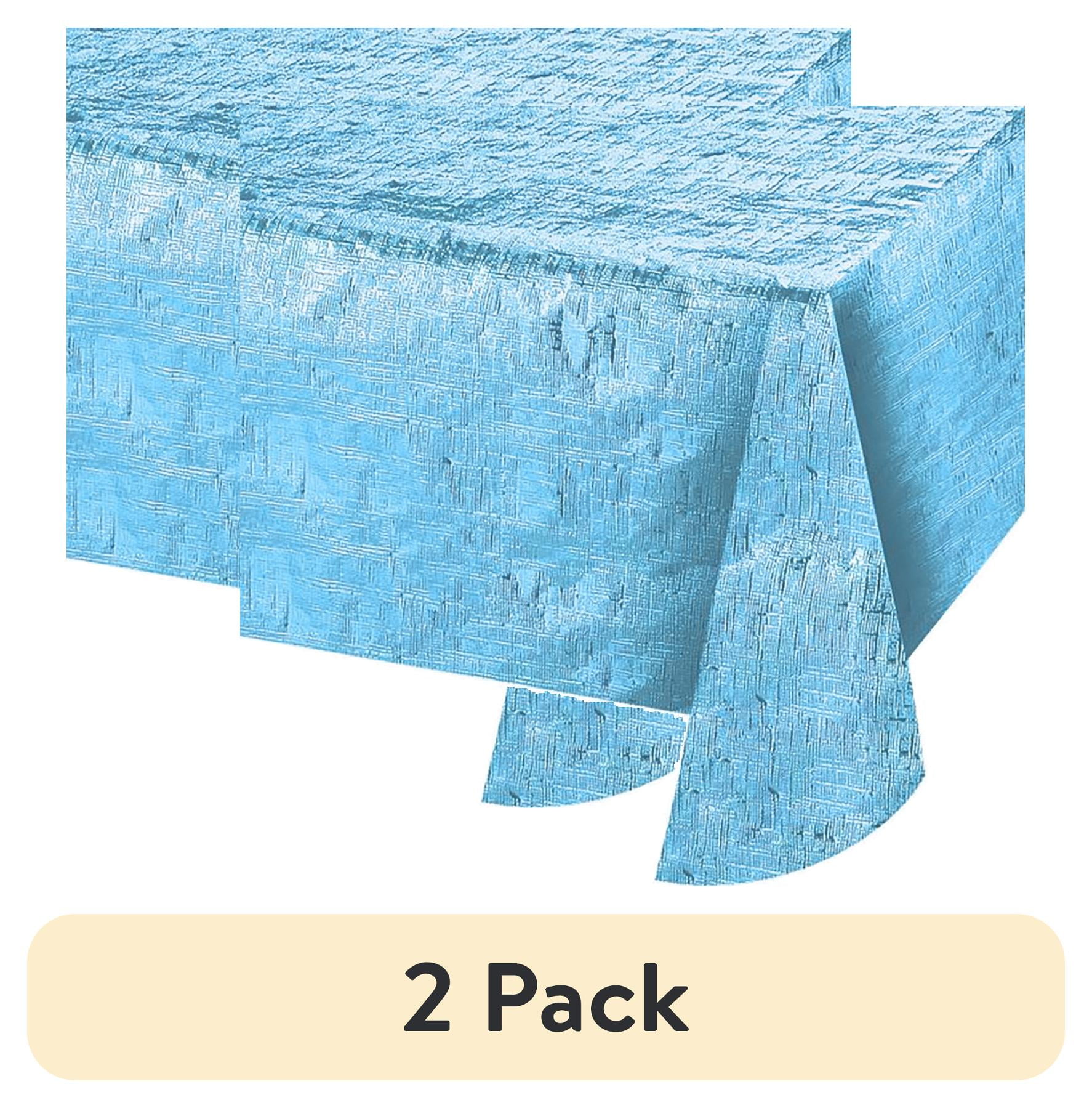 (2 pack) Blue Metallic Tablecloth 54" x 84" by Way to Celebrate ...