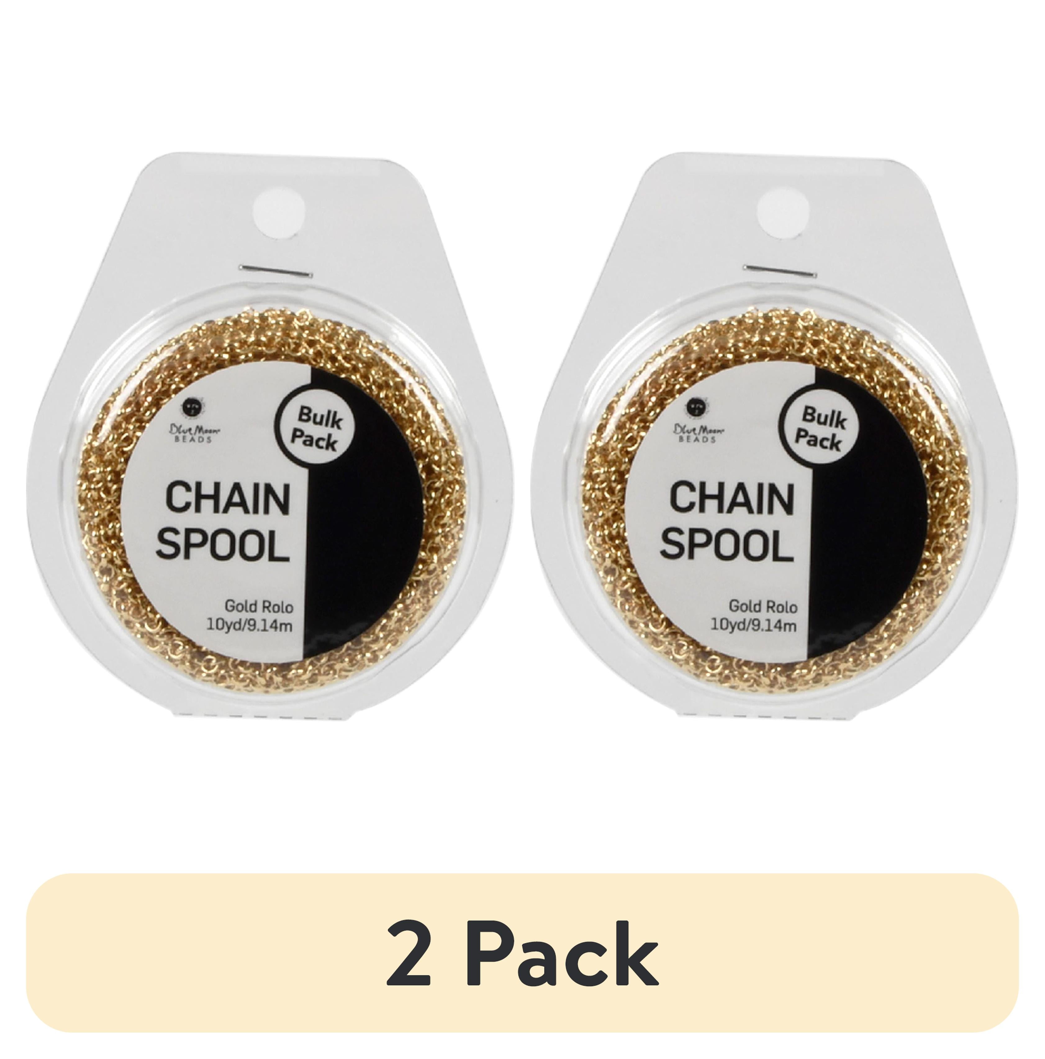 (2 pack) Blue Moon Beads Chain Roll, Imitation Gold, Spool for DIY ...