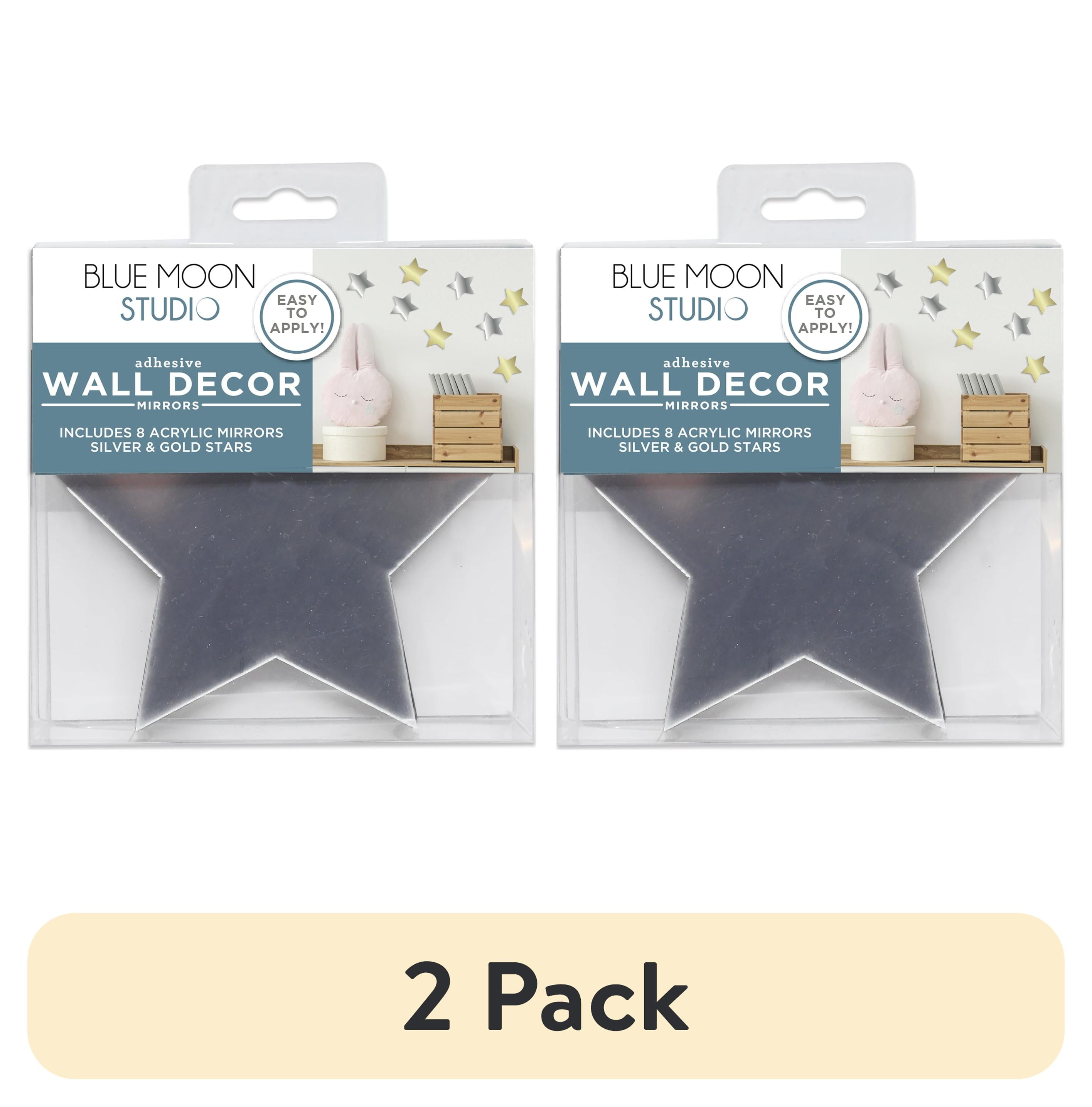 (2 pack) Blue Moon Studio Silver & Gold Star Mirror Wall Decals, Adult/Teen/Tween, 8 Pack ...