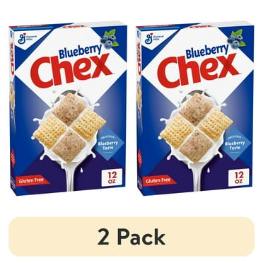 Chex Blueberry Breakfast Cereal, Whole Grain, Crunchy Squares, 12 oz ...