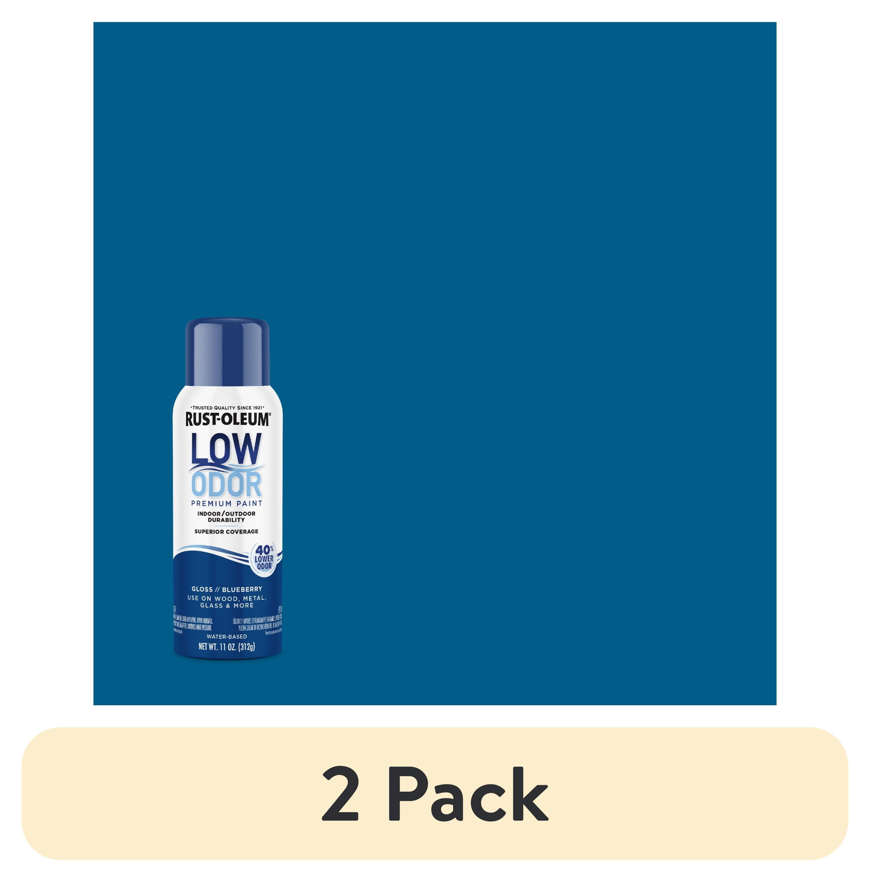 (2 pack) Blueberry, Rust-Oleum Low Odor Premium Gloss Spray Paint- 11 oz - Walmart.com