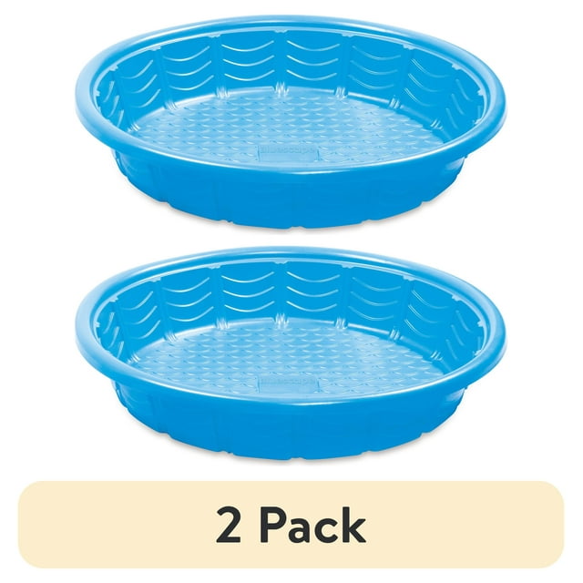 (2 pack) Bluescape 45" Light Blue Wading Kiddie Pool for Kids, Age 2 ...