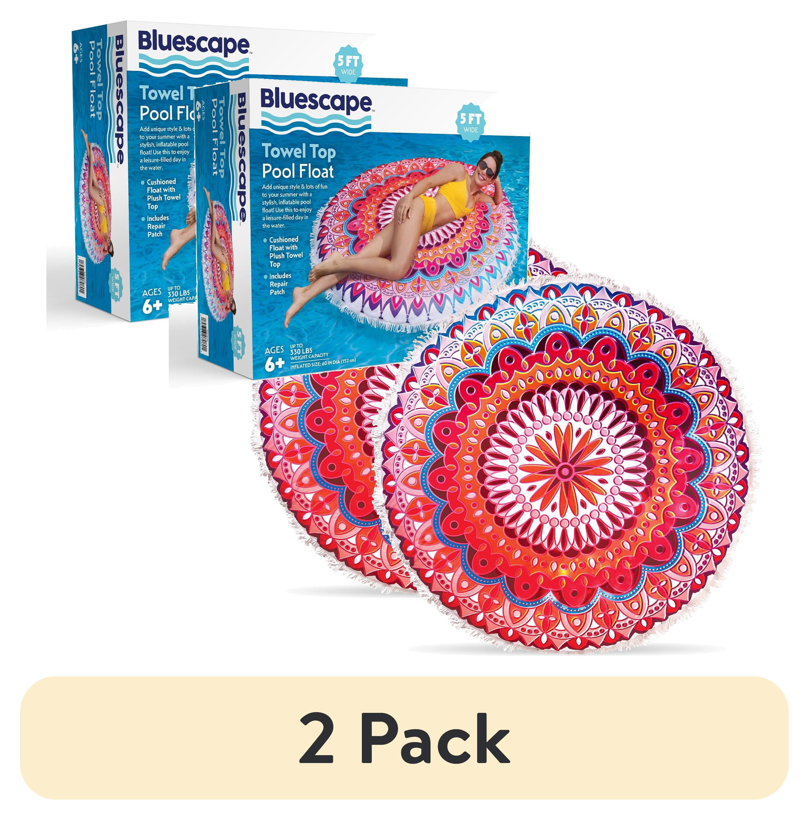 (2 pack) Bluescape 60” Towel Float – Large Round Inflatable Pool Raft ...