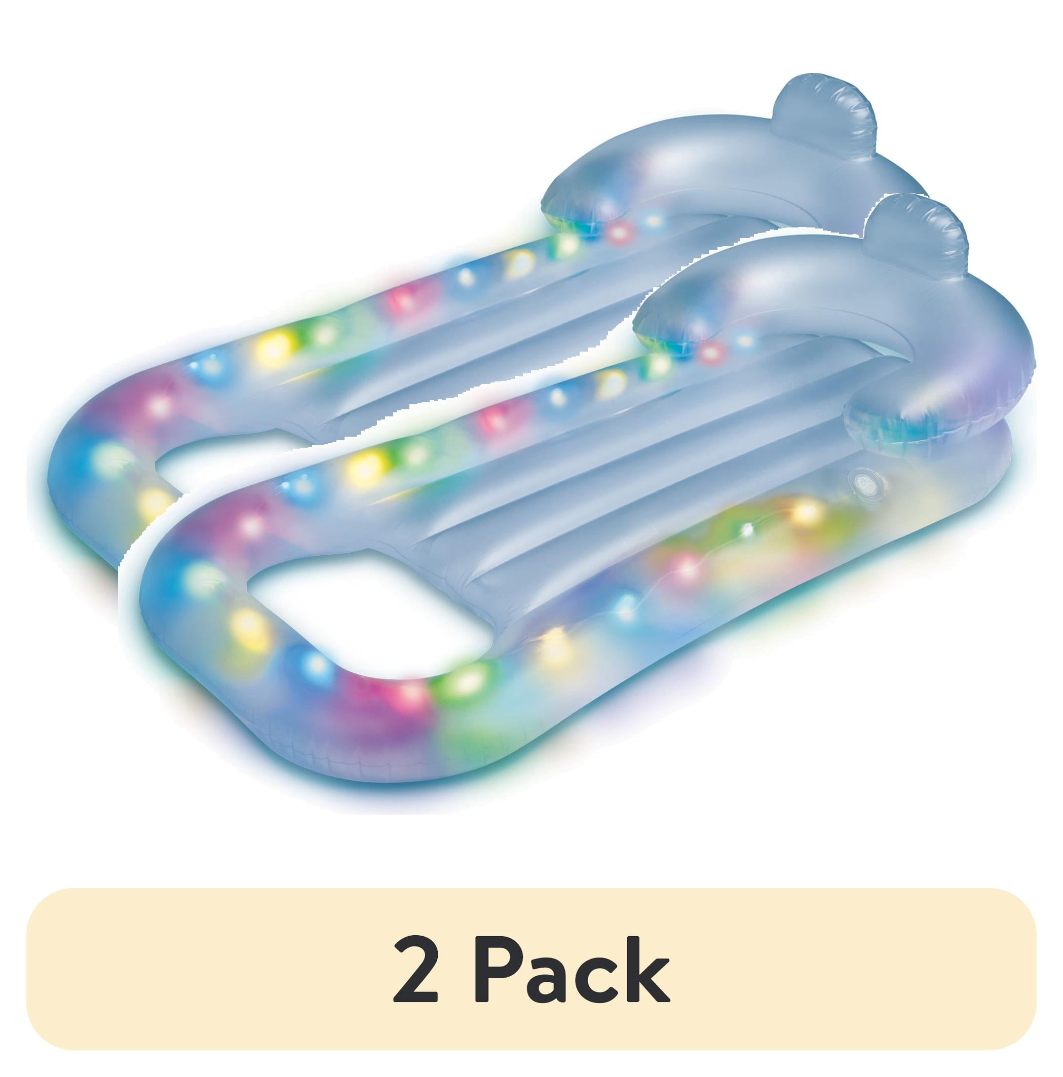(2 pack) Bluescape LED Pool Lounge – Inflatable Light-Up Floating ...