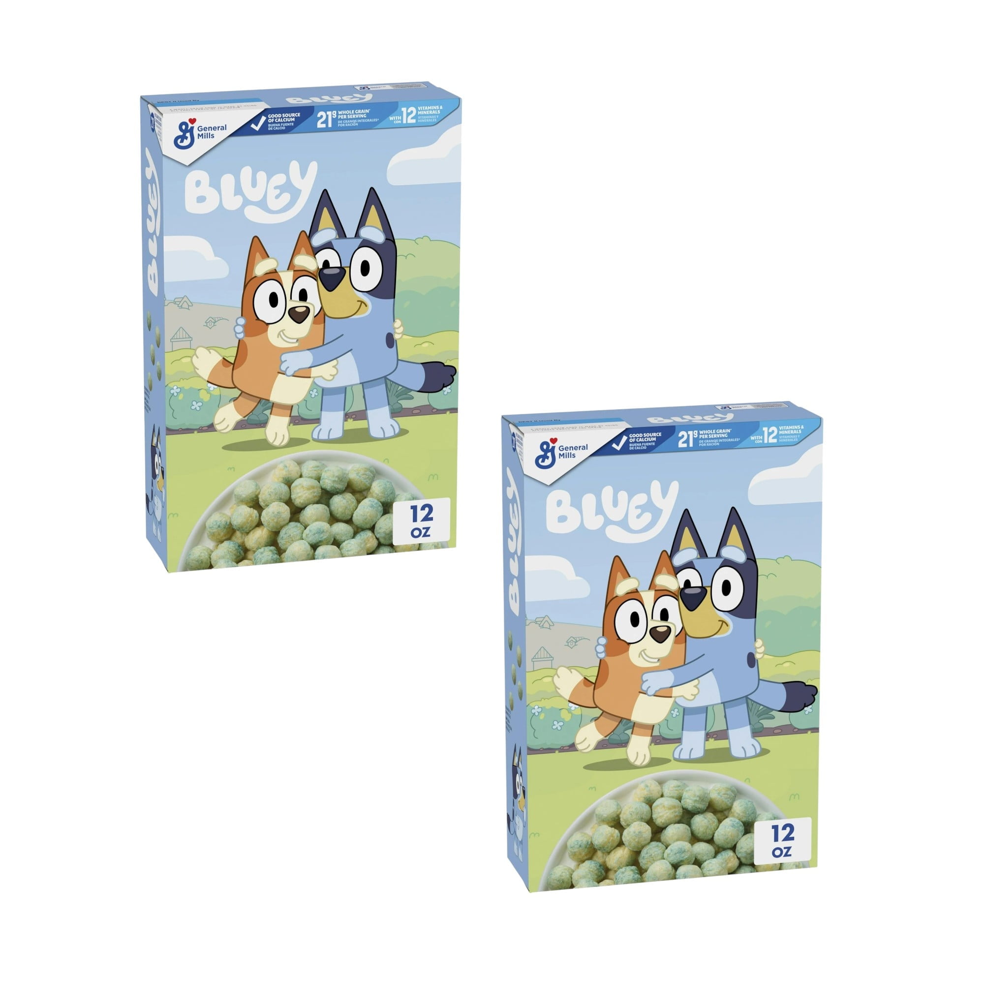 (2 pack) Bluey Cereal, Crispy Corn Cereal Puffs, Made with Whole Grain ...