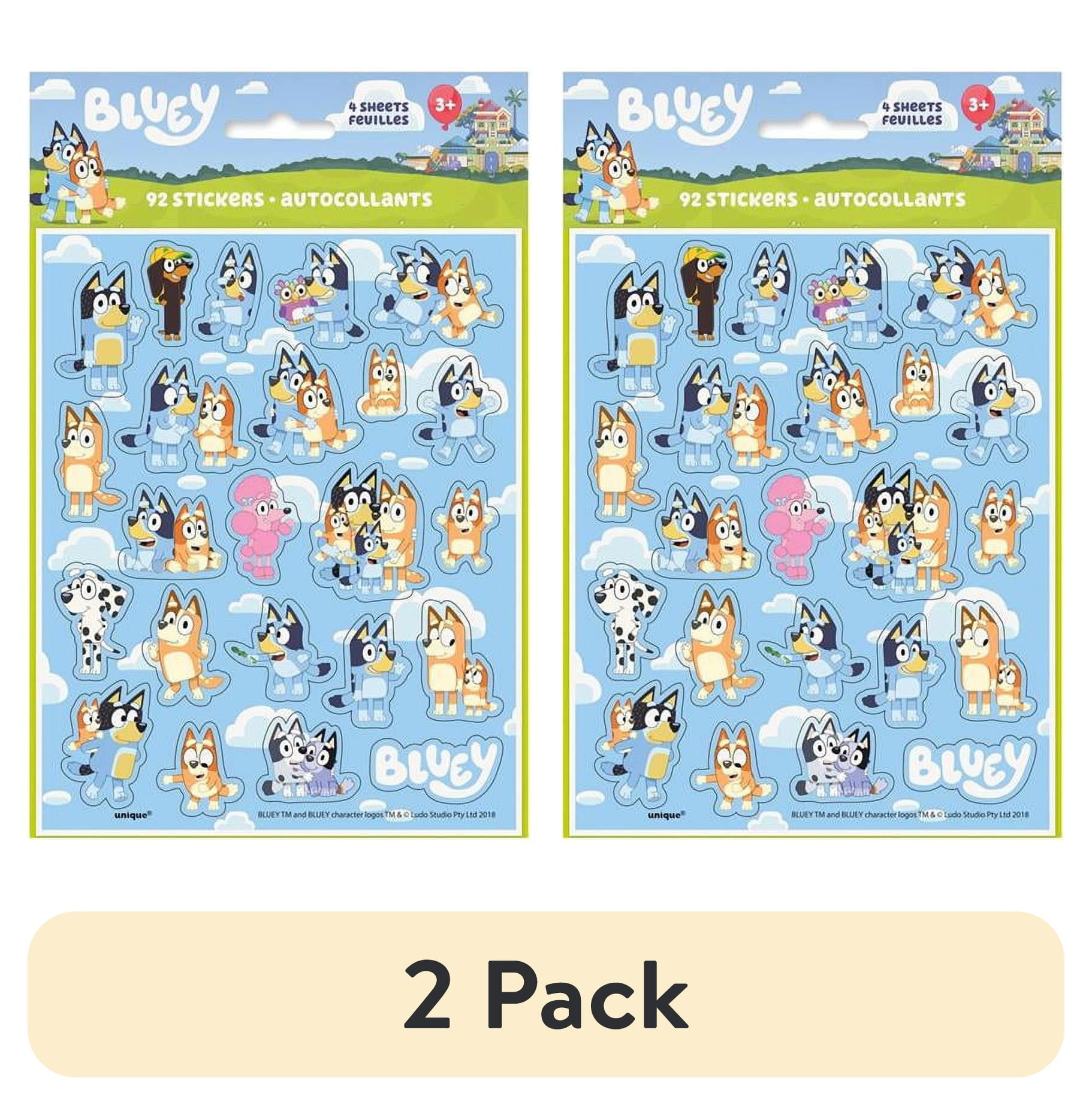 (2 pack) Bluey Sticker Sheet Favors, 4ct - Walmart.com