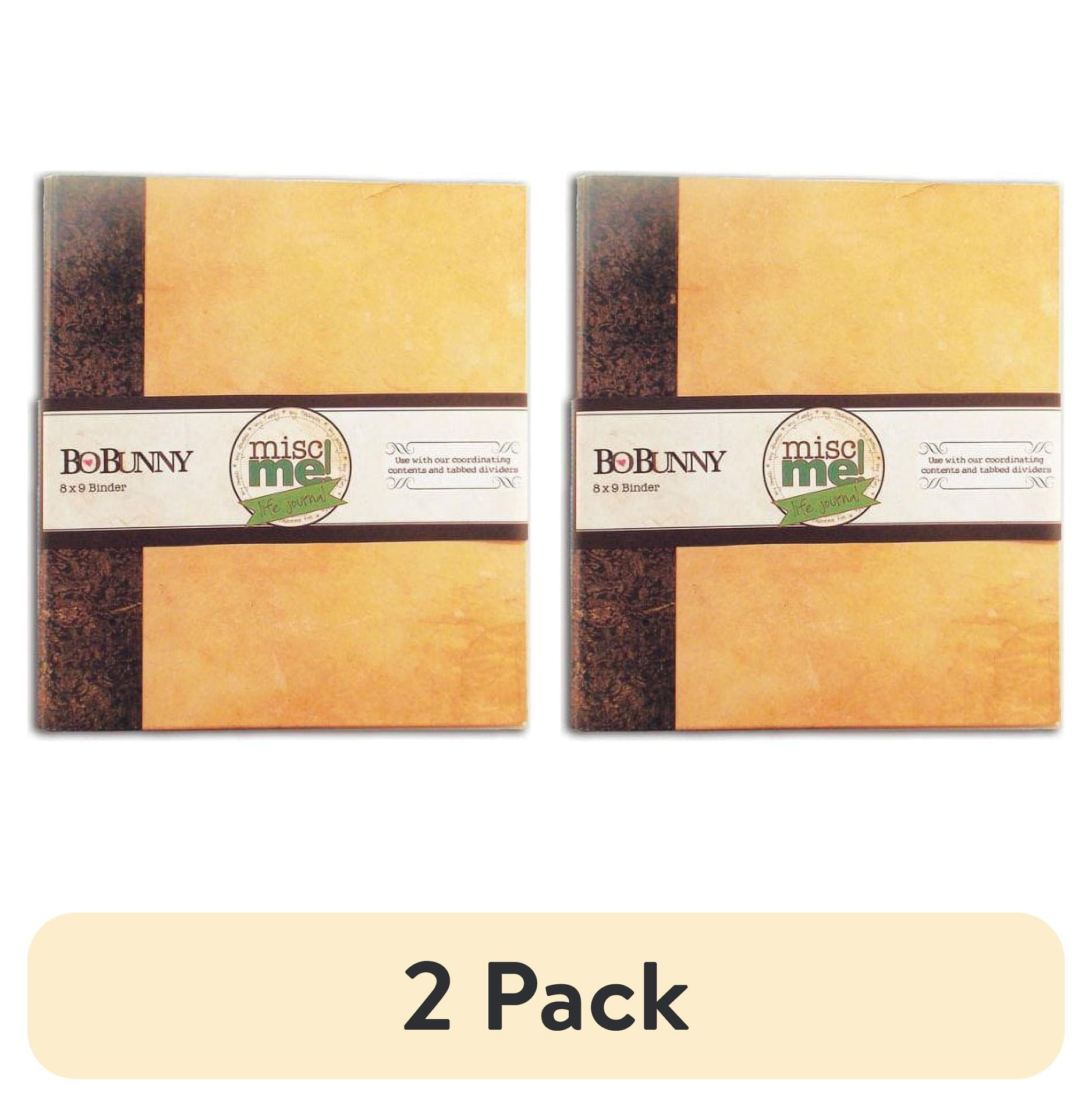 (2 pack) BoBunny Misc Me 3-Ring Binder 8"X9"-Kraft - Walmart.com