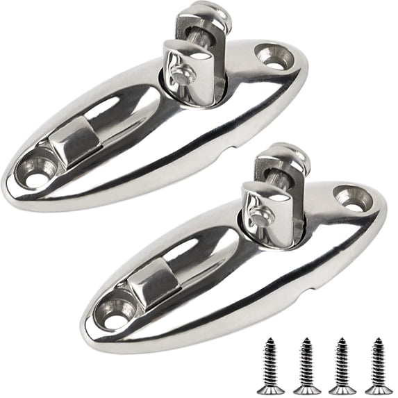 2 pack Boat Top Swivel Hinge,316 Stainless Steel Deck Side Mount Quick ...