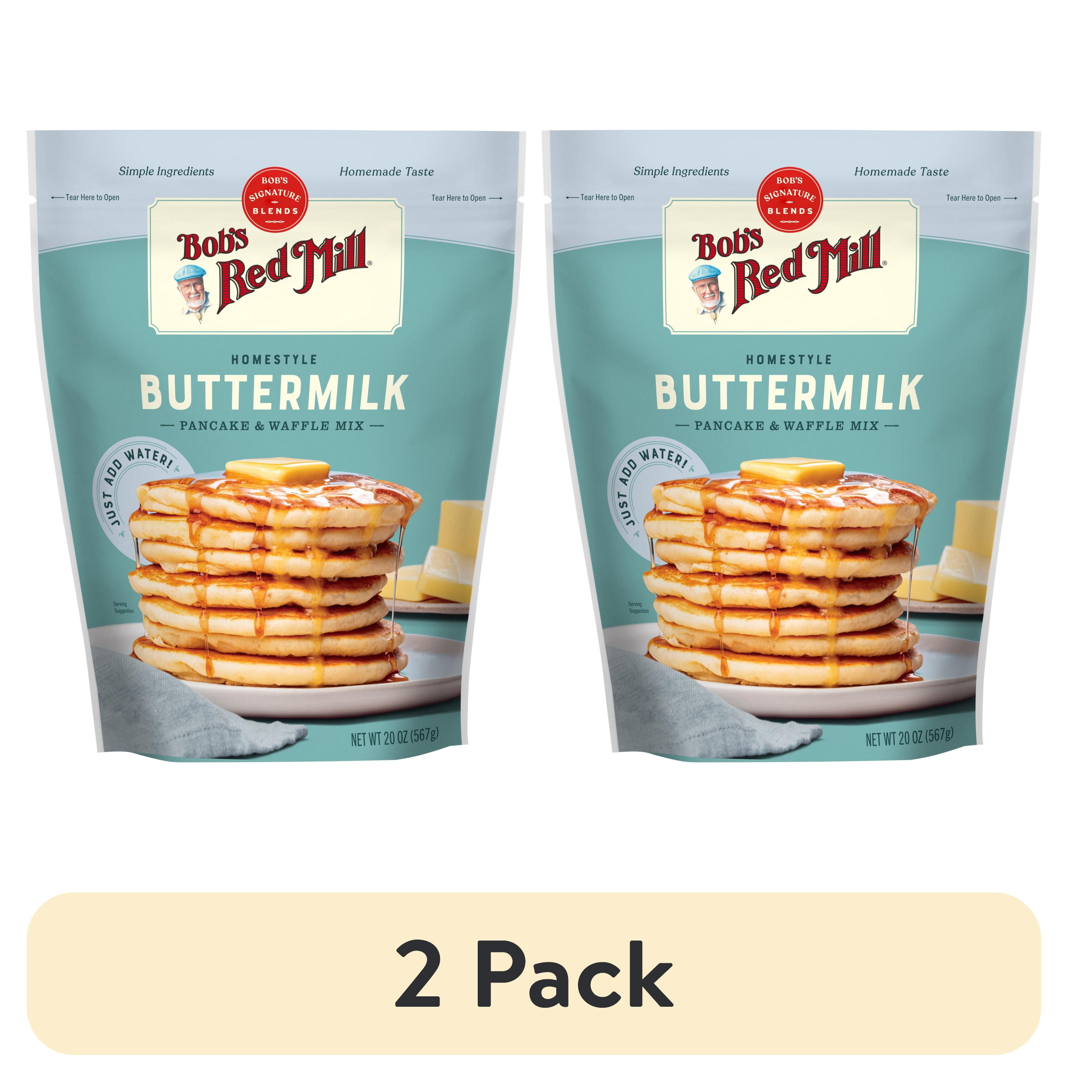 (2 pack) Bob's Red Mill Homestyle Buttermilk Pancake & Waffle Mix 20 oz ...